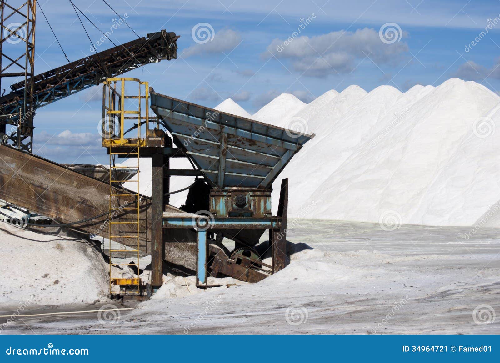 Salt and machines stock image. Image of coast, boat, manifacturing ...