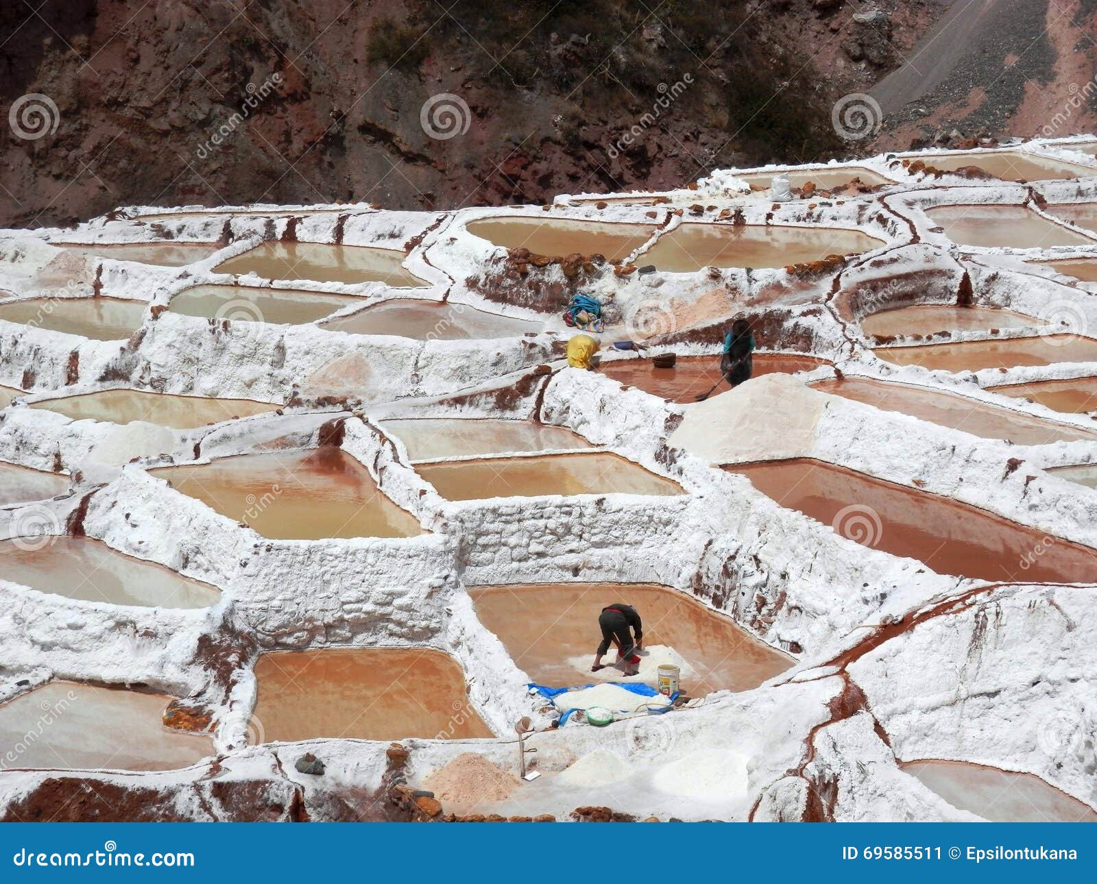 Salt-making process editorial photo. Image of process - 69585511