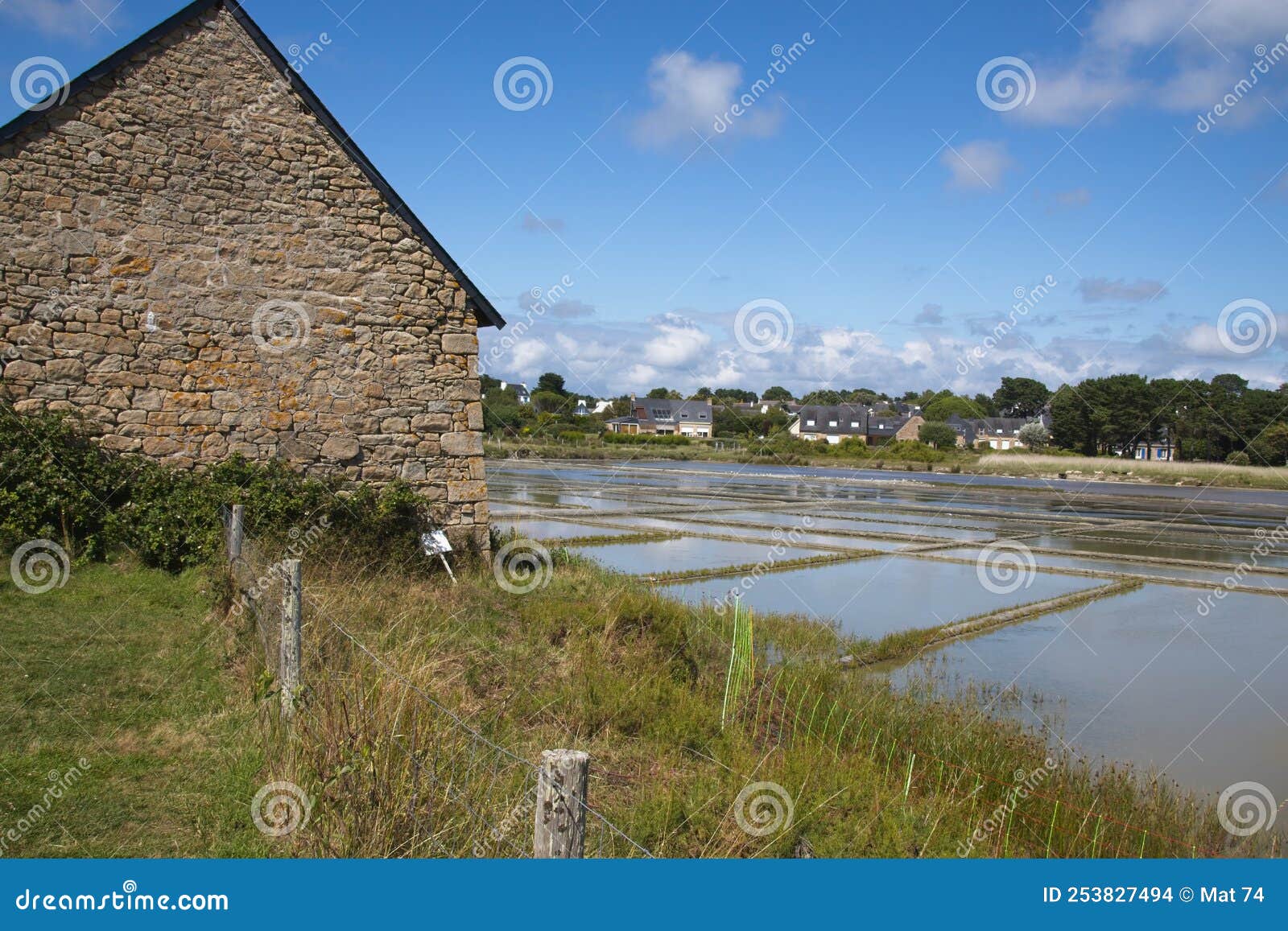 Salt Marsh in Brittany in Summer Stock Photo - Image of design, road ...