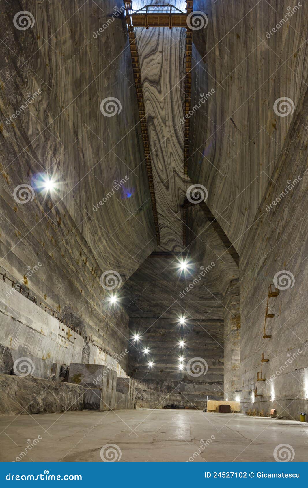 Salt mine interior stock photo. Image of former, history - 24527102