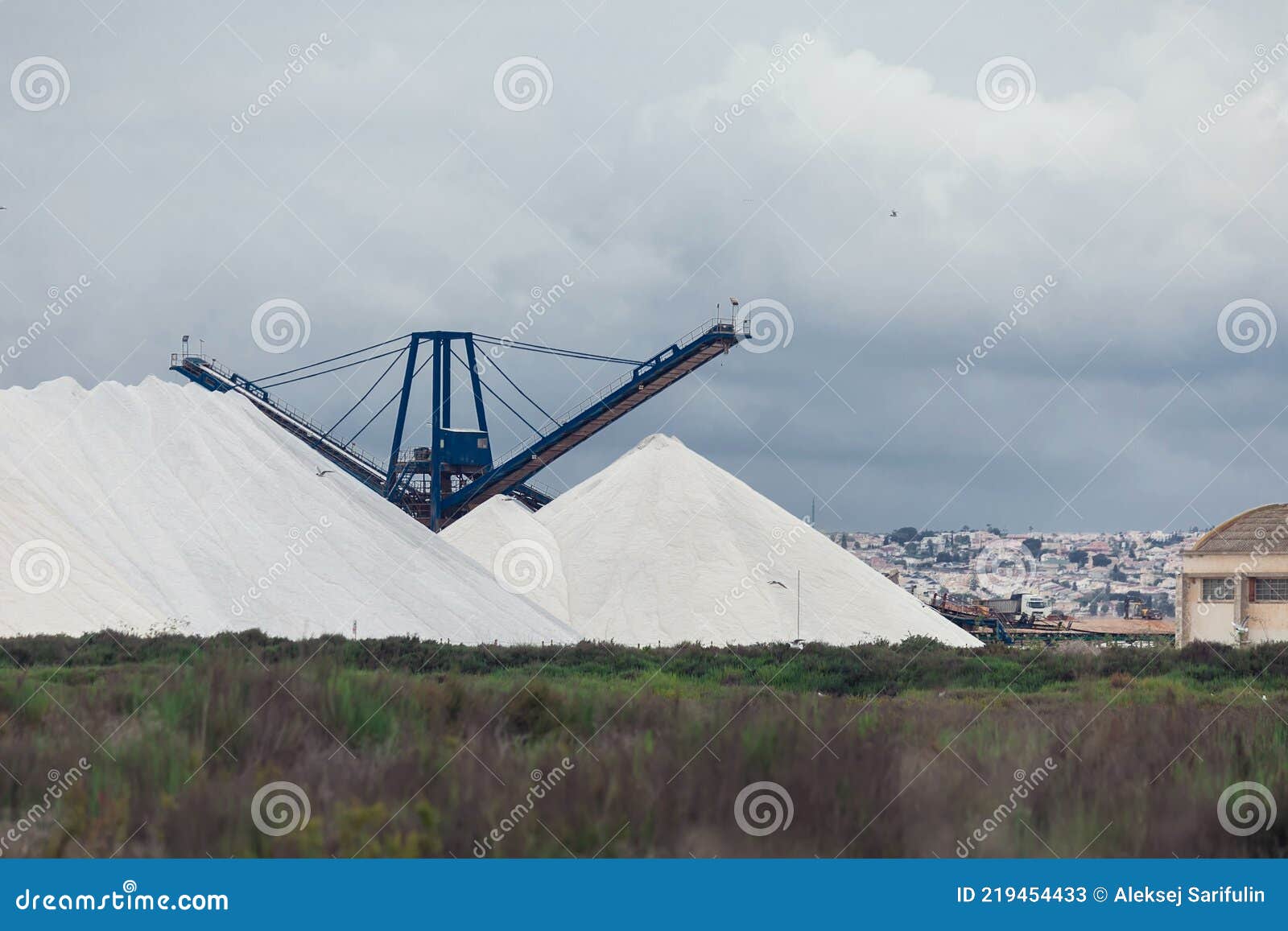 Salt Mine Processing and Heavy Production Crane in Spain Stock Image ...