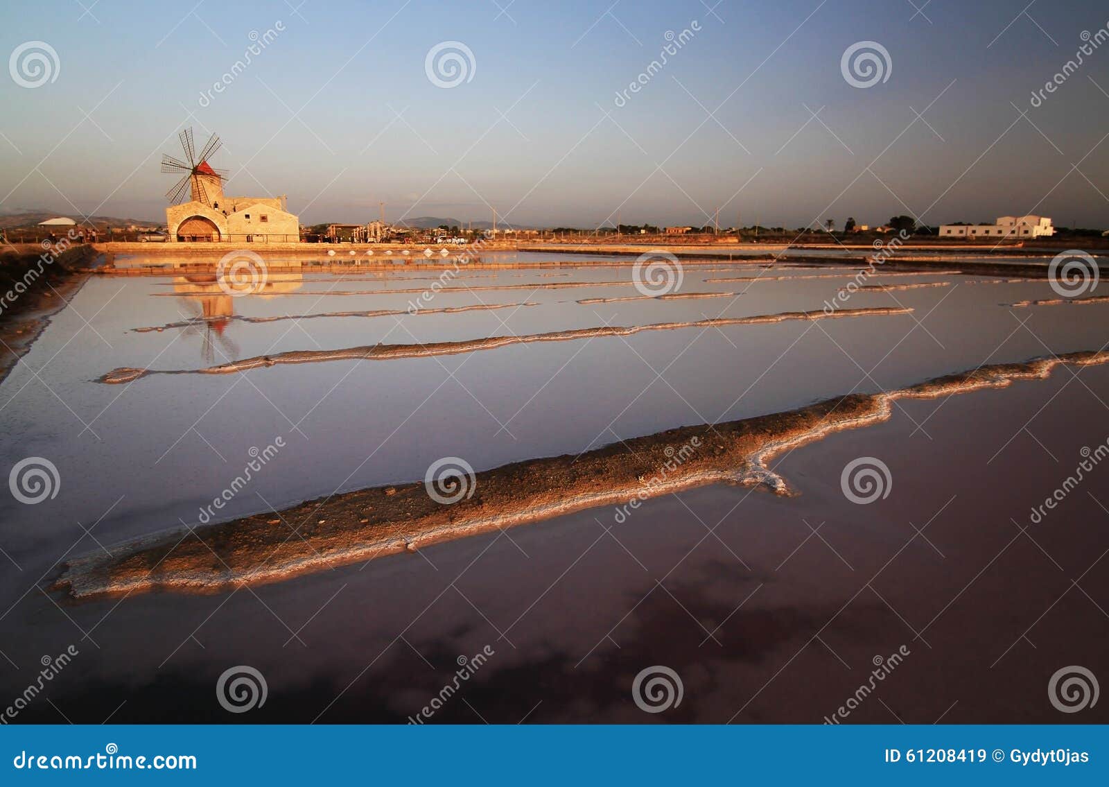 Salt mine in Sicily stock image. Image of seasalt, nautical - 61208419