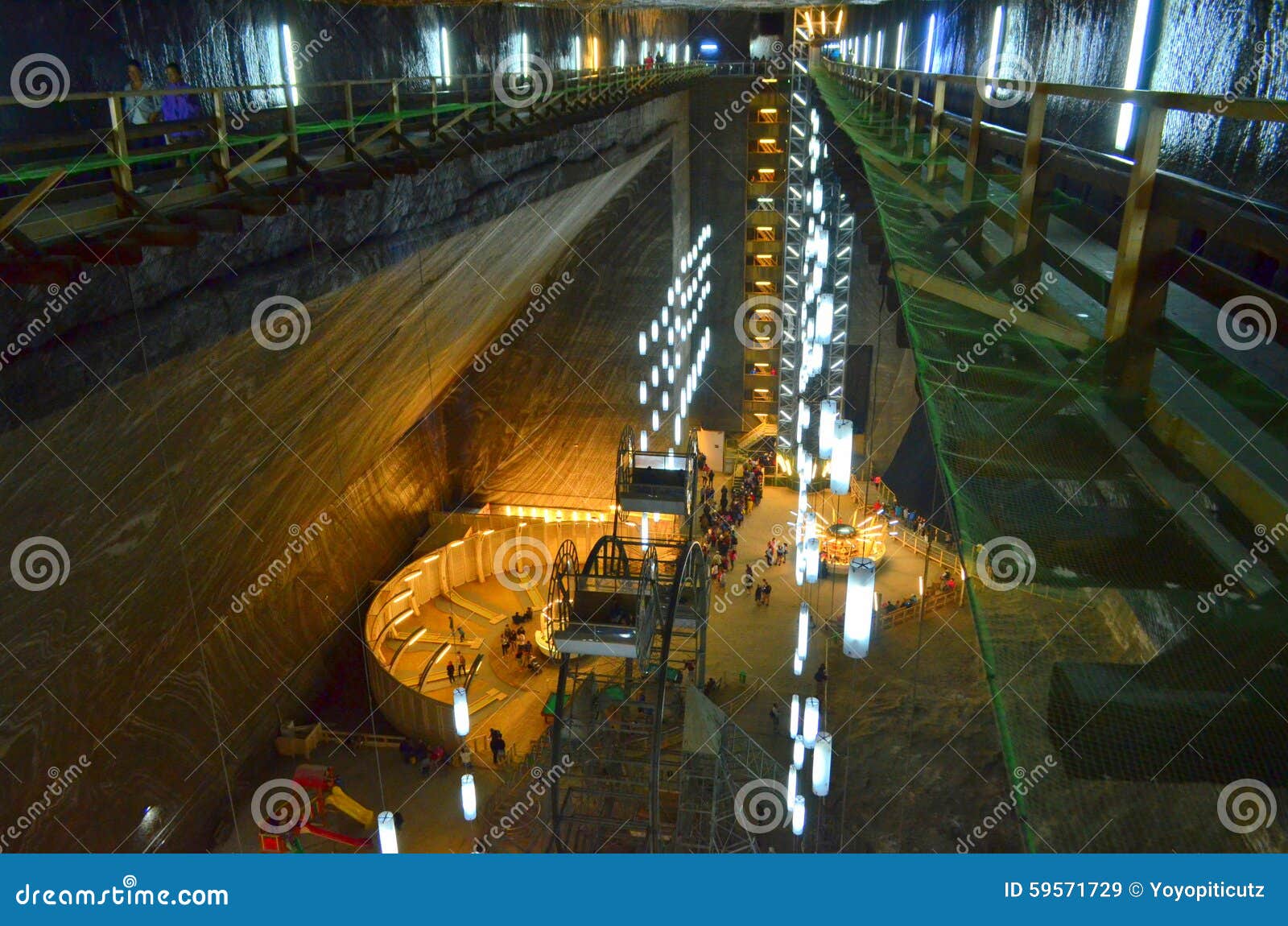 Salt Mine Turda editorial stock image. Image of perspective - 59571729