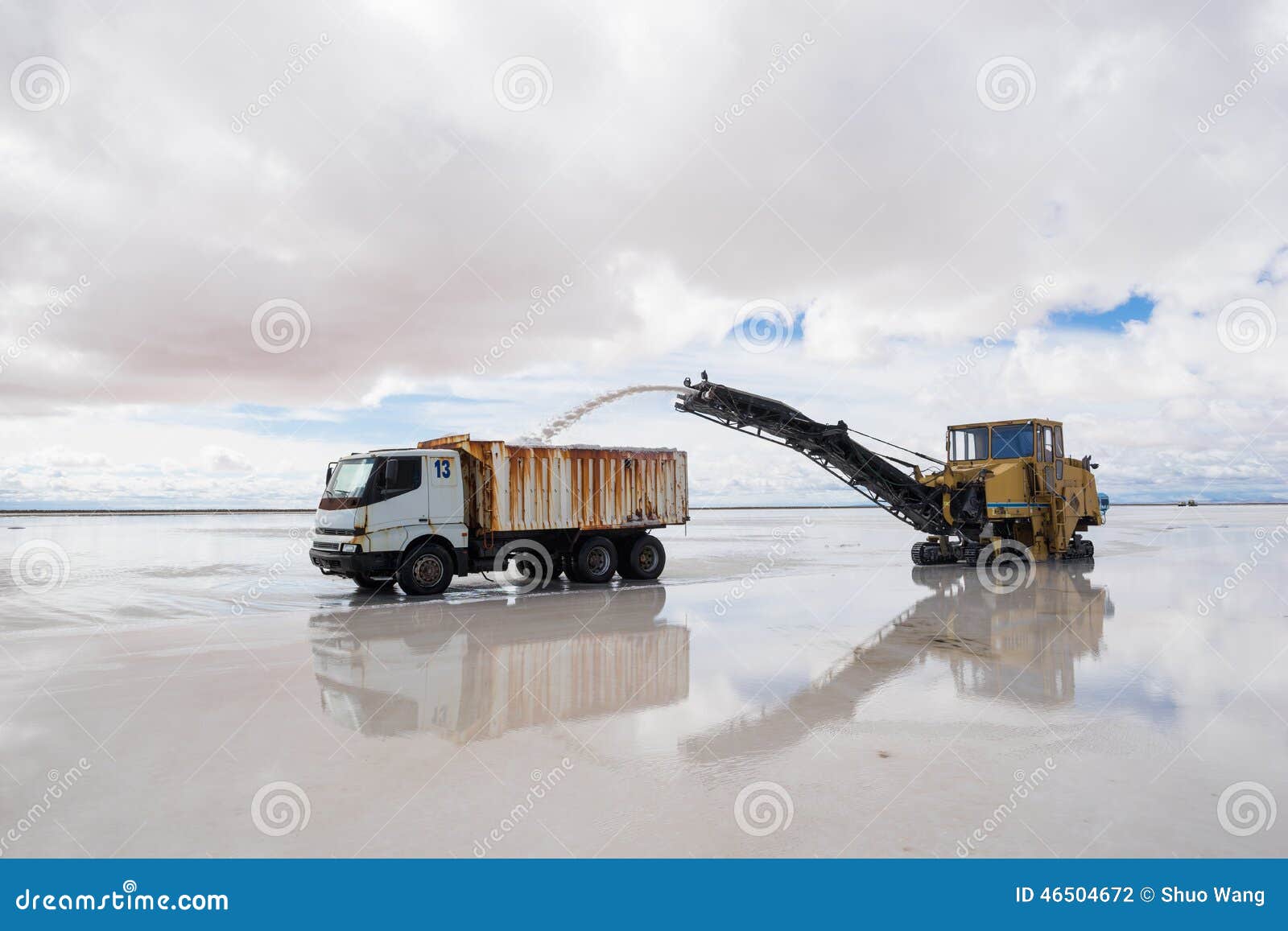 Salt mining equipment stock photo. Image of earthmover - 46504672