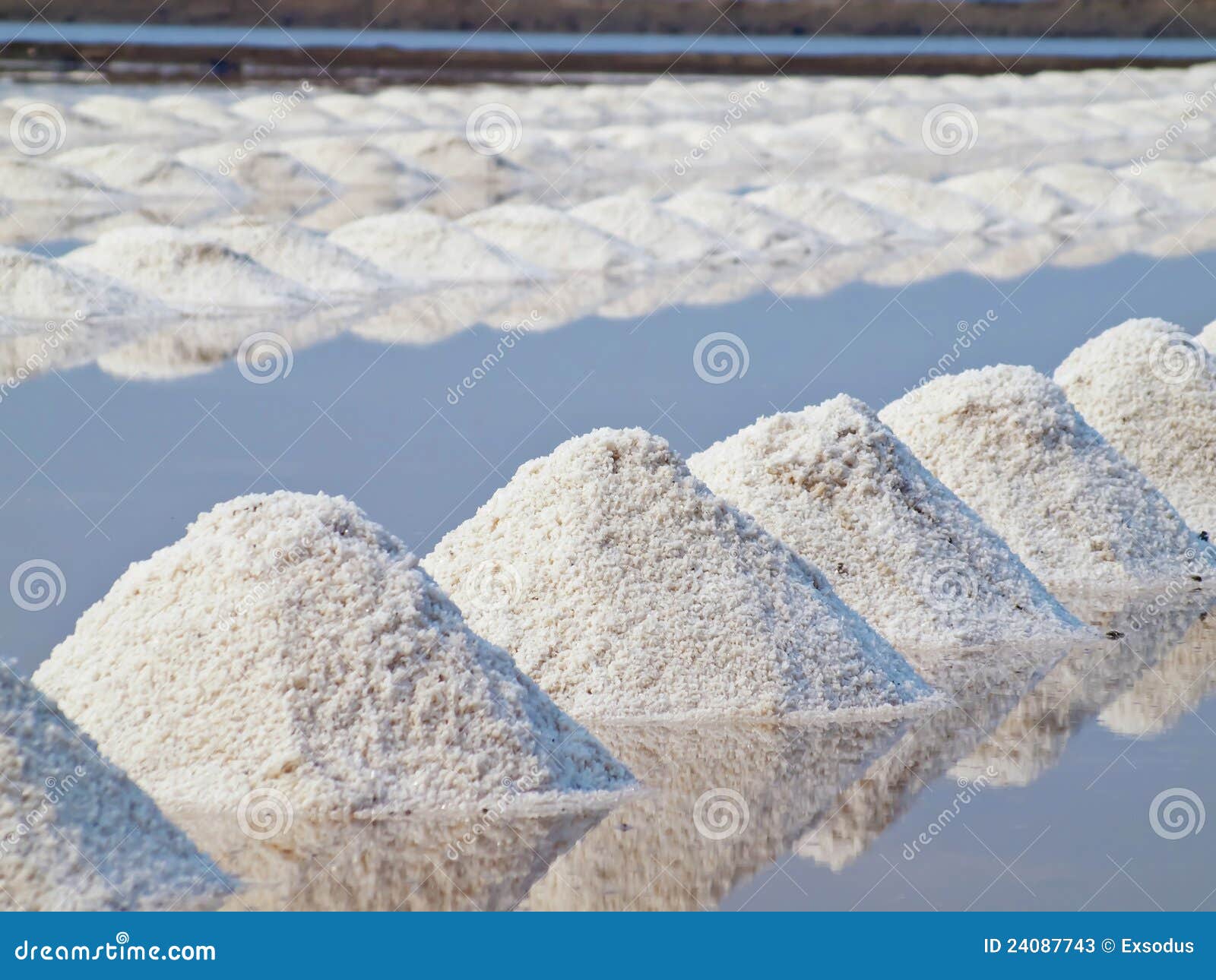Salt pan stock image. Image of ground, factory, field - 24087743
