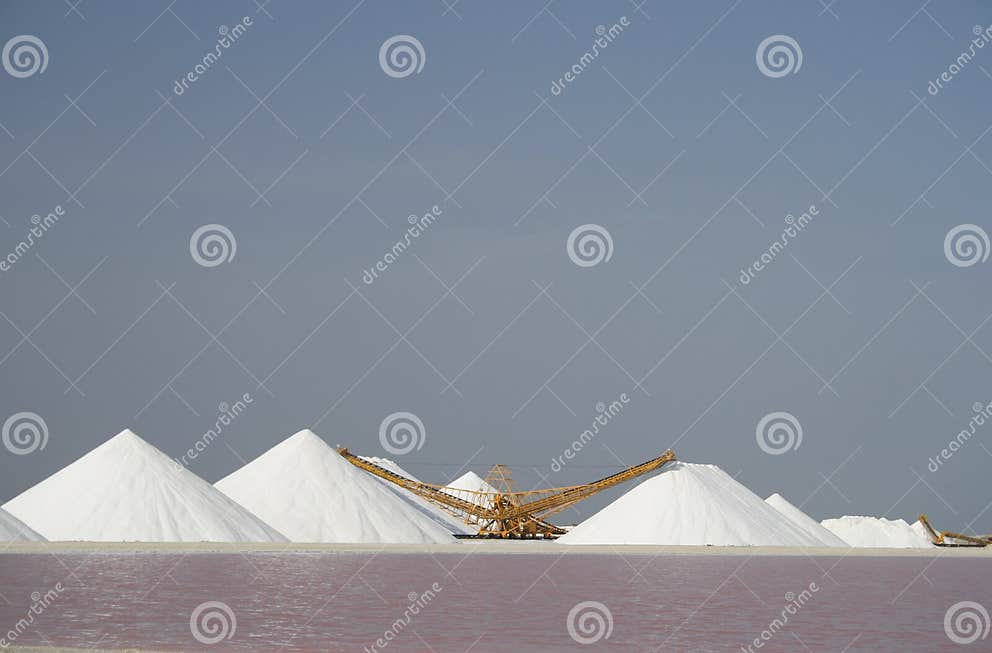 Salt pans stock image. Image of heap, salt, mountain - 16543107
