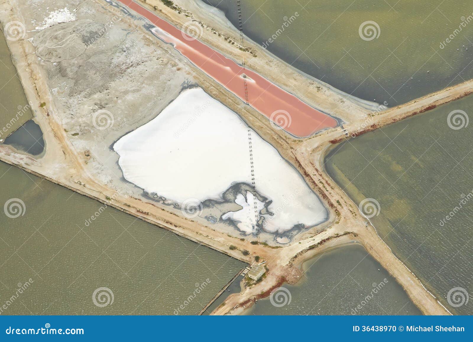 Salt Pans with an Abstract View Stock Photo - Image of farm, pink: 36438970