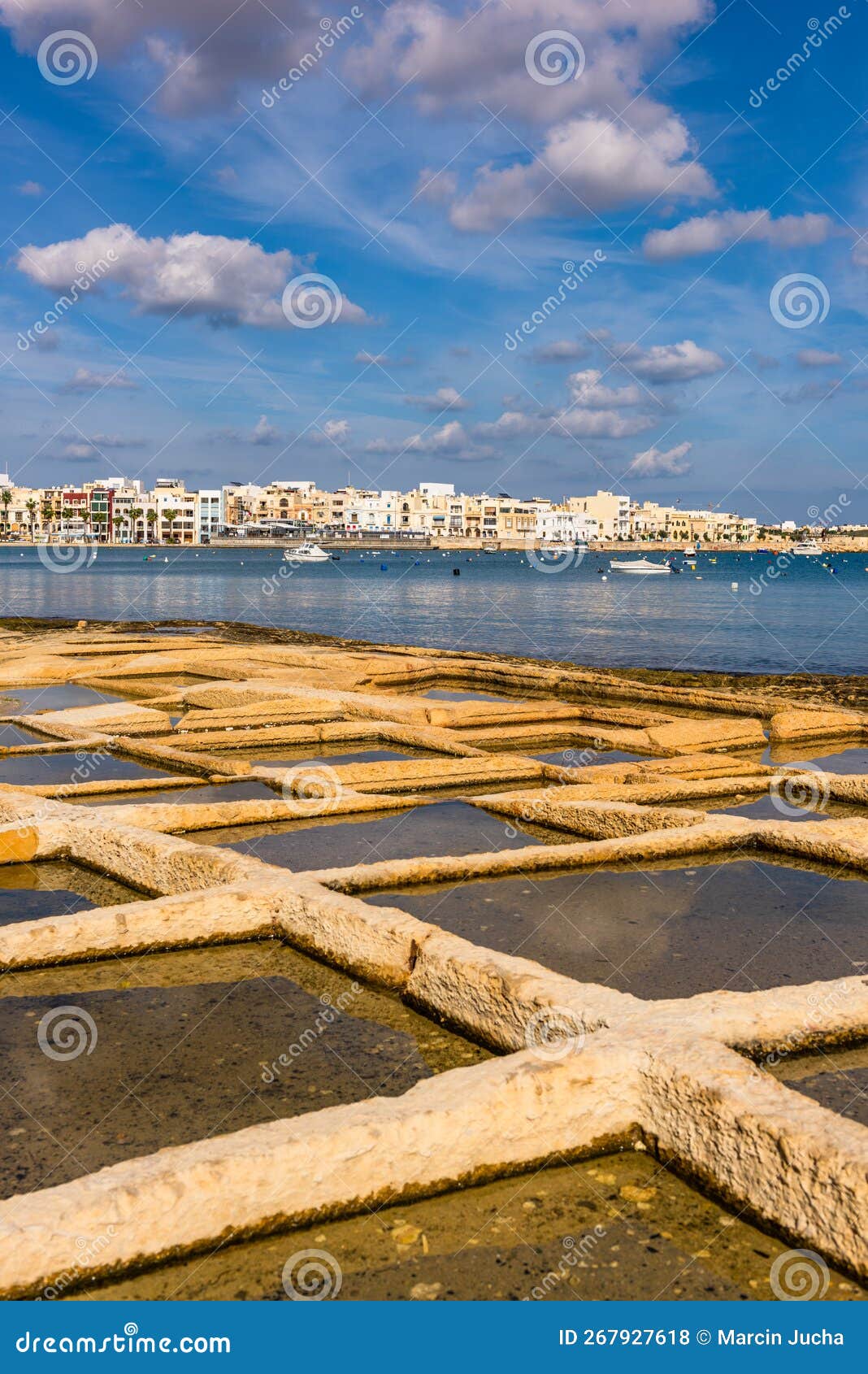 Salt Pans on the Beach in Marsaskala , Malta Stock Photo - Image of ...