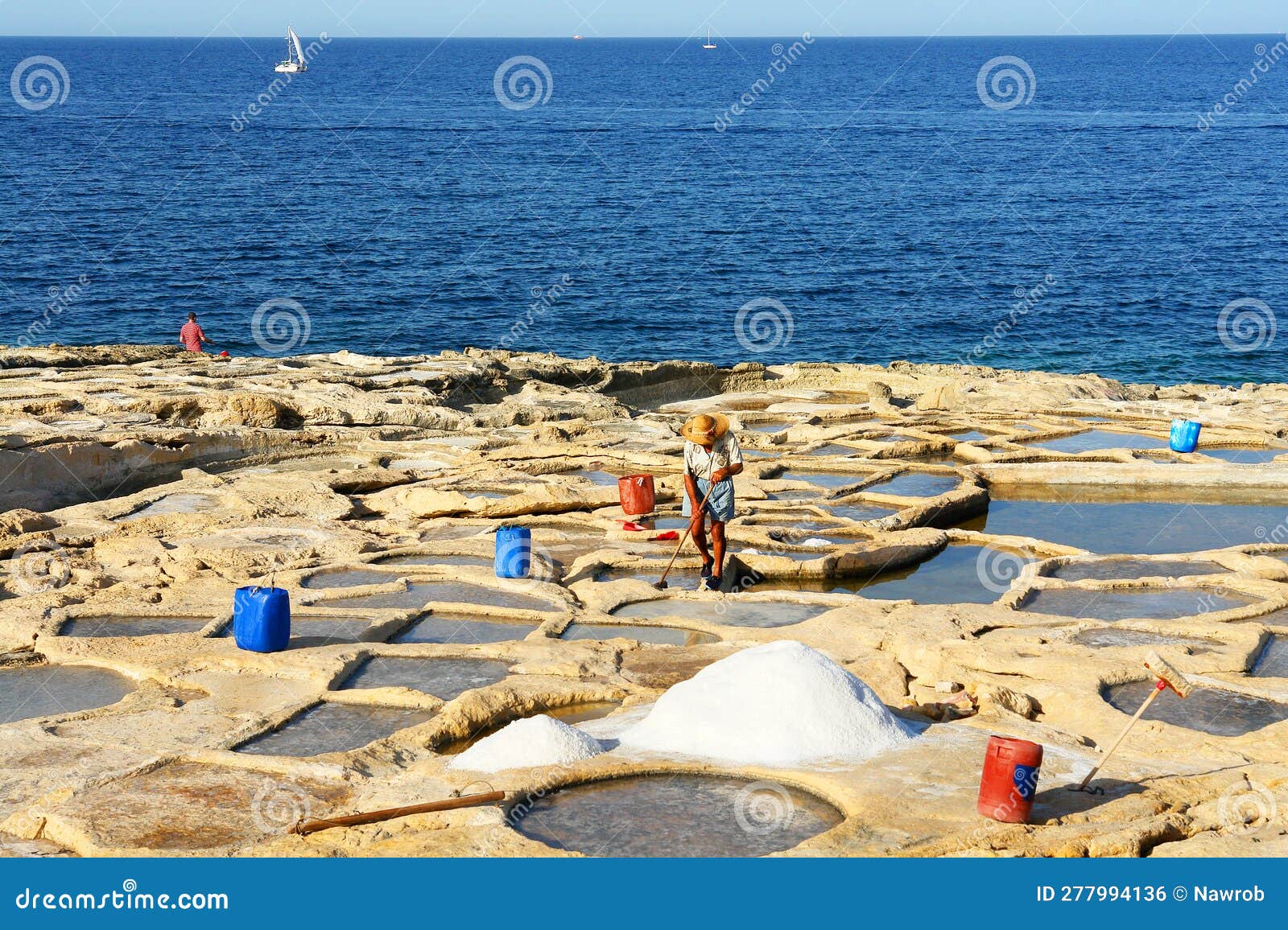 Salt Pans on Gozo editorial photo. Image of gozo, island - 277994136