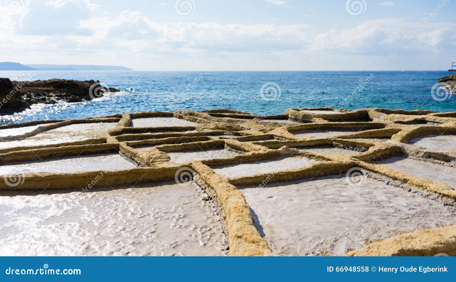 Salt pans Gozo stock photo. Image of saltpans, coastline - 66948558