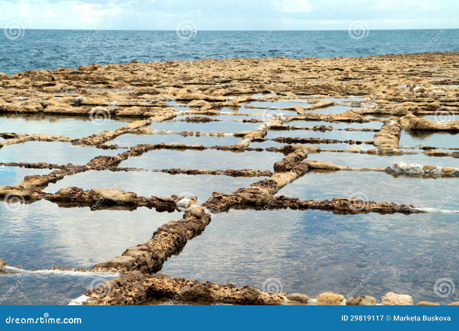 Salt Pans Of Fuencaliente, Near The Teneguia Volcan Range, La Palma ...