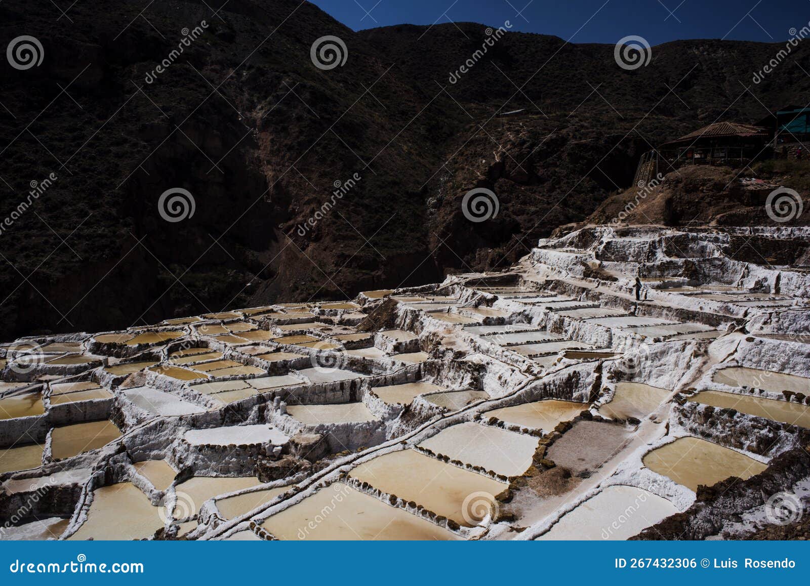 Salt Pans of the Maras Sal Salt Flats in Maras, Peru Stock Photo ...