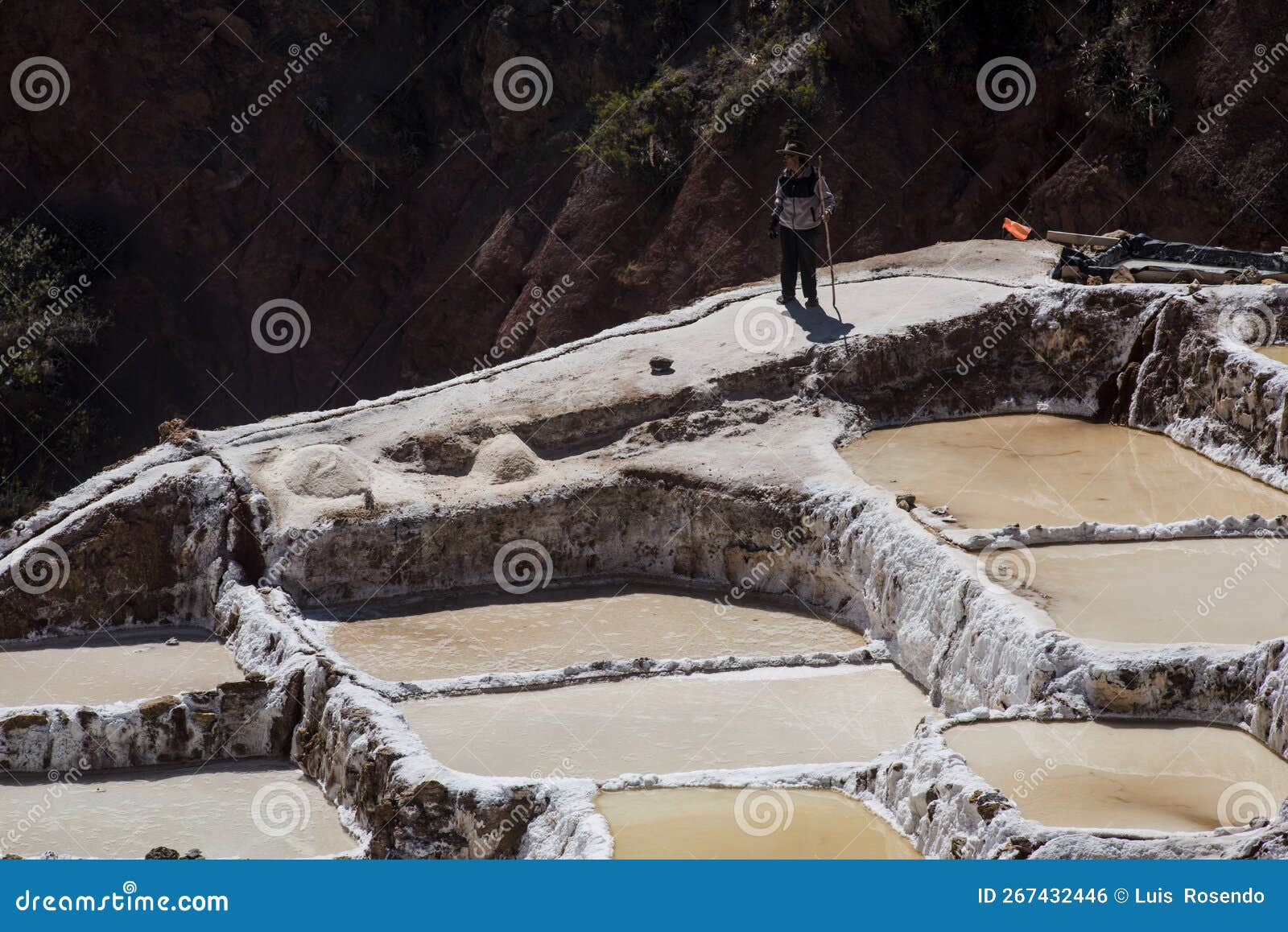 Salt Pans of the Maras Sal Salt Flats in Maras, Peru Stock Photo ...