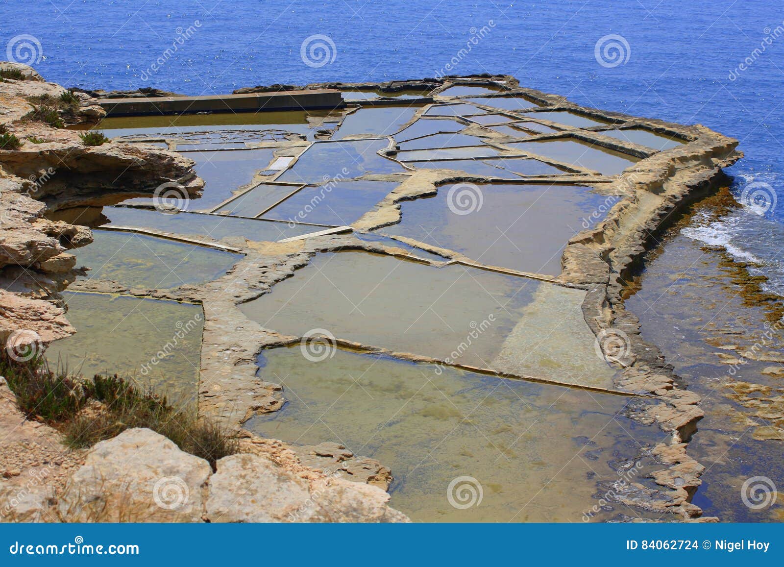 Salt pans and sea stock photo. Image of historical, saline - 84062724