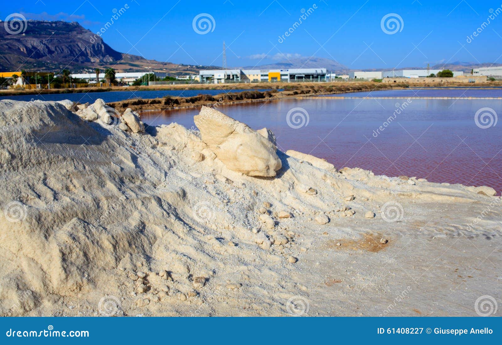 Salt pans, Trapani stock image. Image of italy, tourism - 61408227
