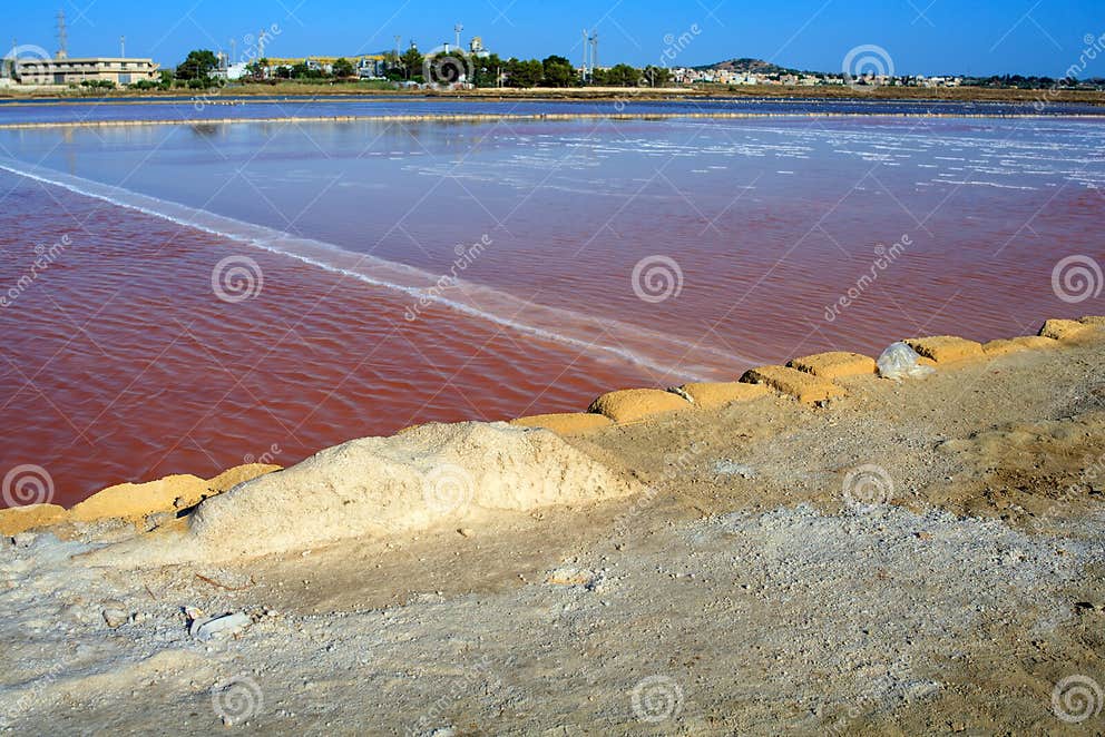 Salt pans, Trapani stock image. Image of saltern, trapani - 61412013