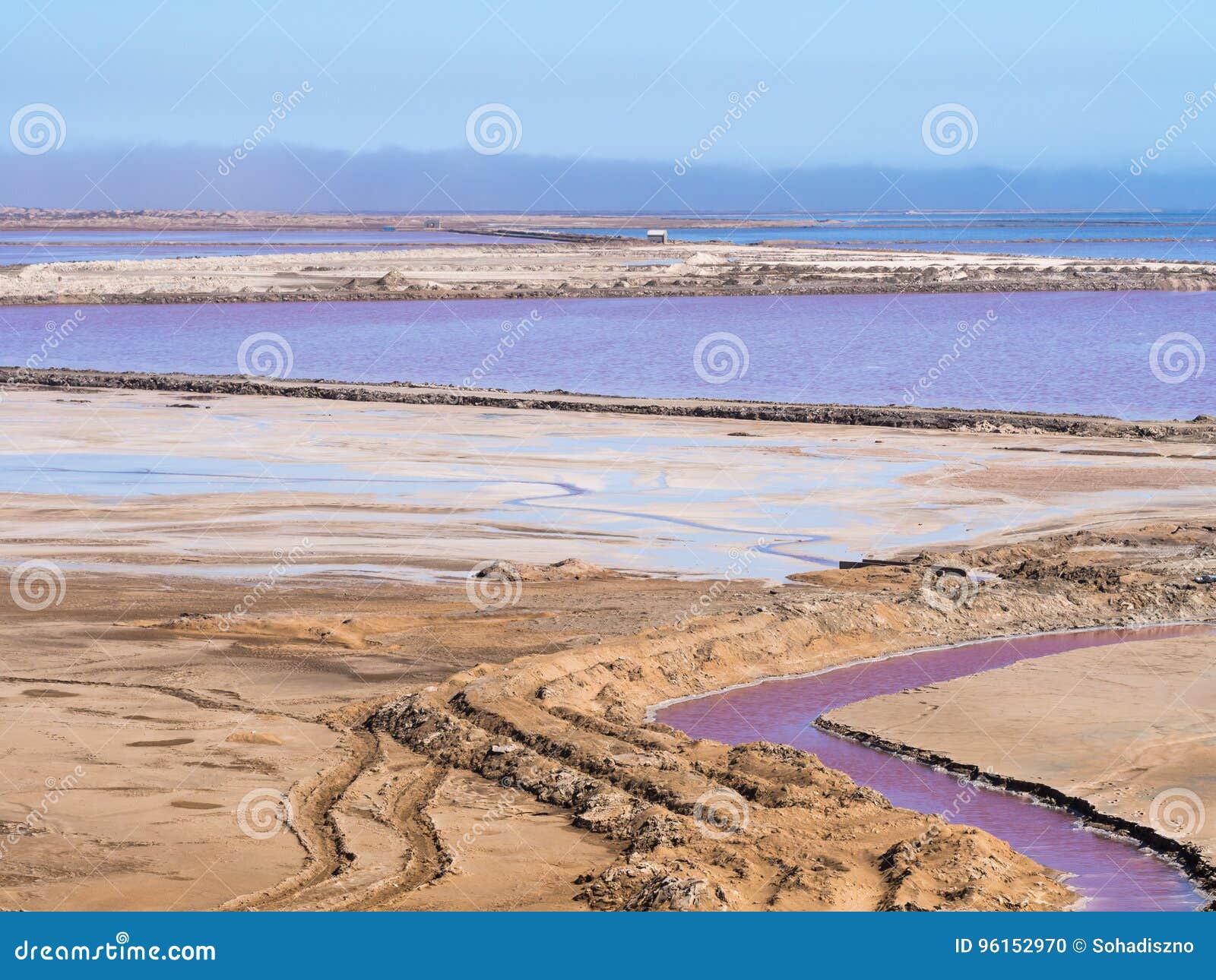 Salt Pans in Walvis Bay, Namibia, Africa Stock Photo - Image of ...