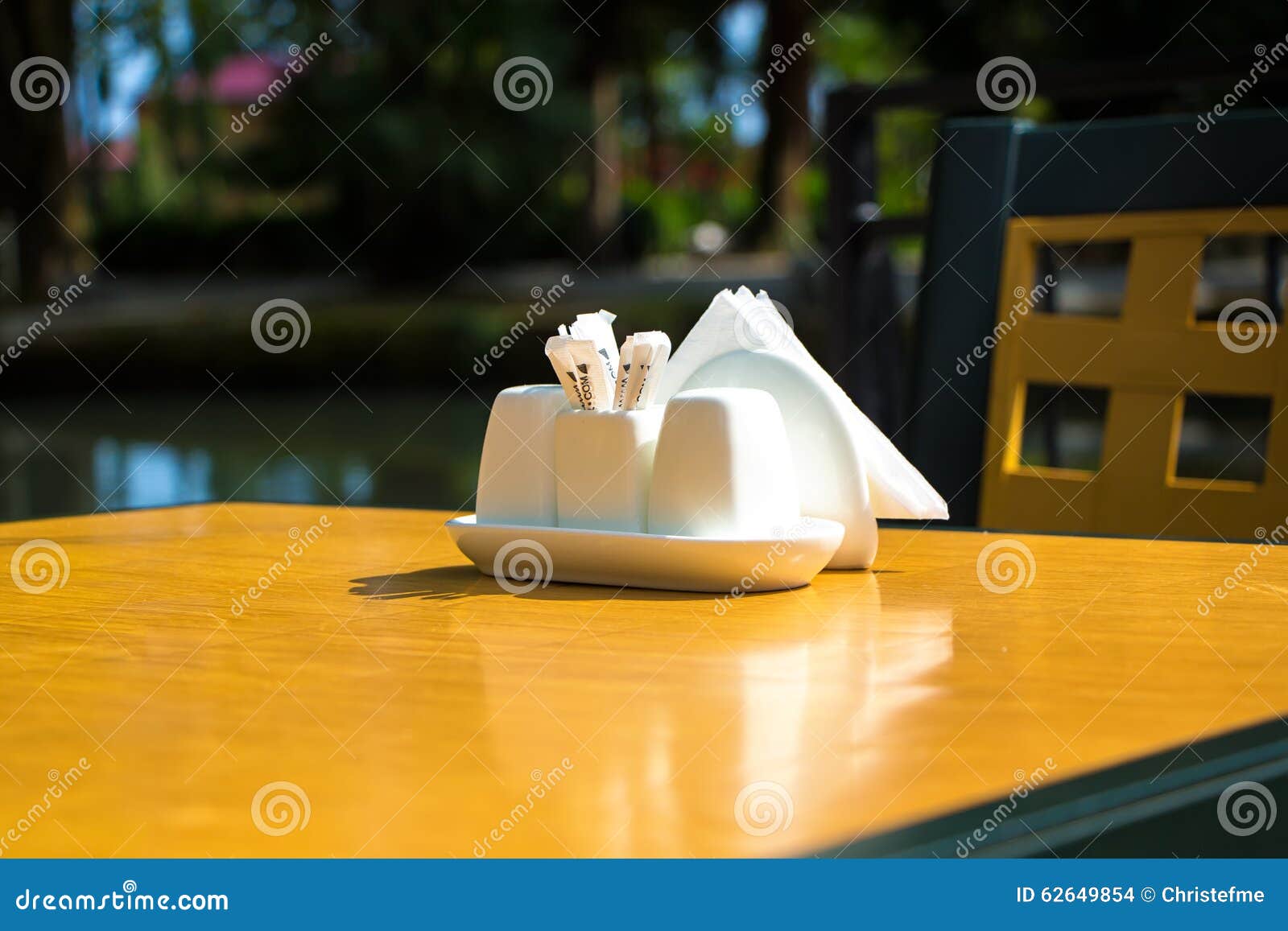 Salt and Papper on the Table Stock Photo - Image of coffeehouse, cafe ...