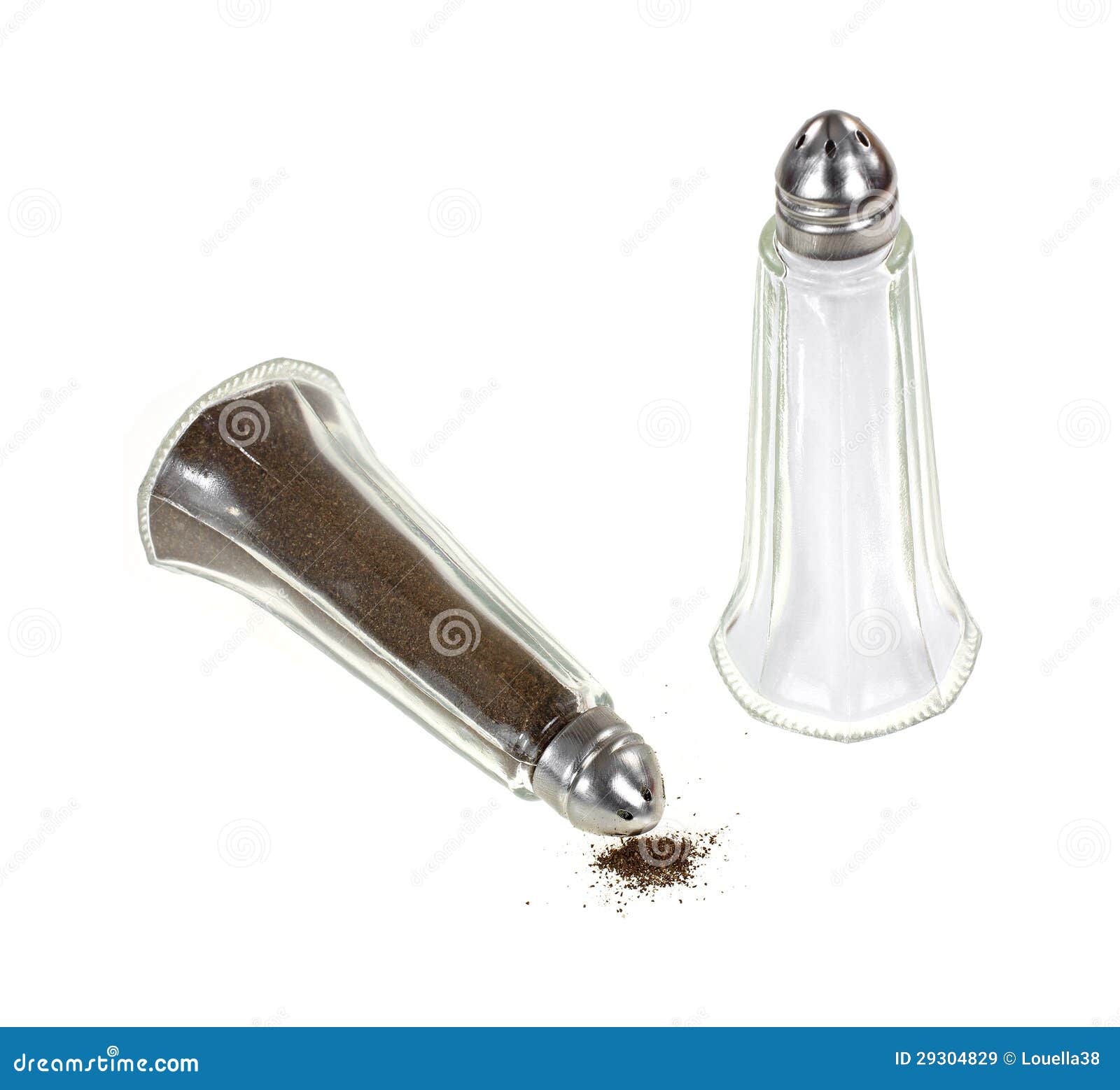 Salt Pepper Shakers Spilling Stock Image - Image of slots, salt: 29304829