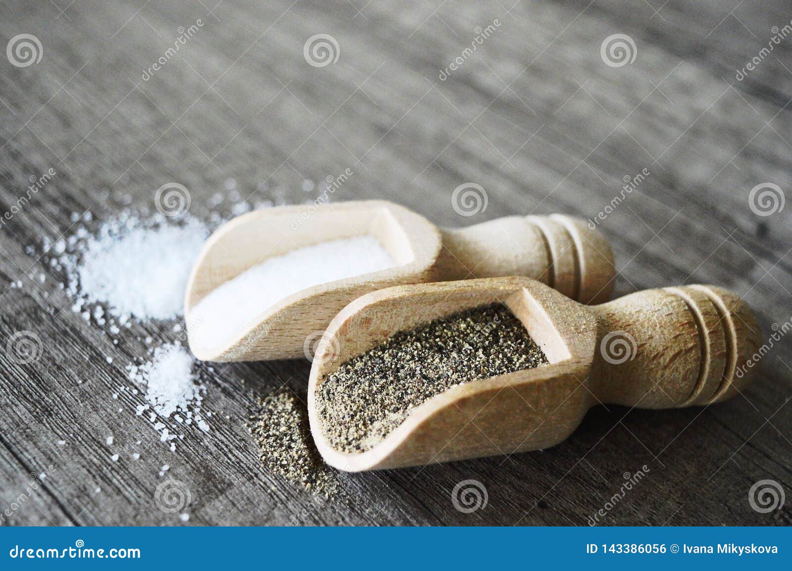 Salt and pepper stock photo. Image of salt, pepper, spilled - 143386056