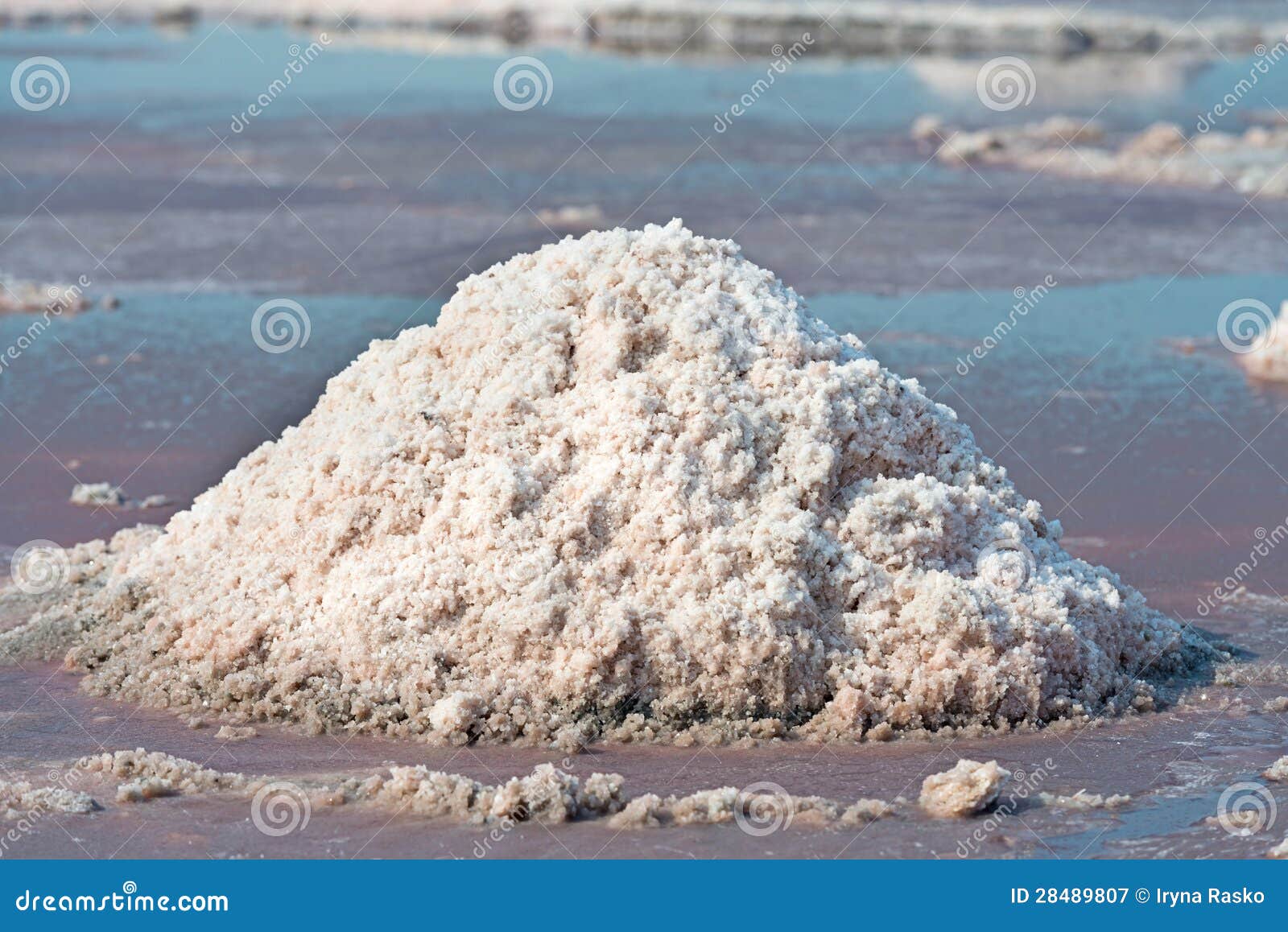 Sea Salt Pile Ready For Harvest In Marismas Del Odiel Wetlands. Sea ...