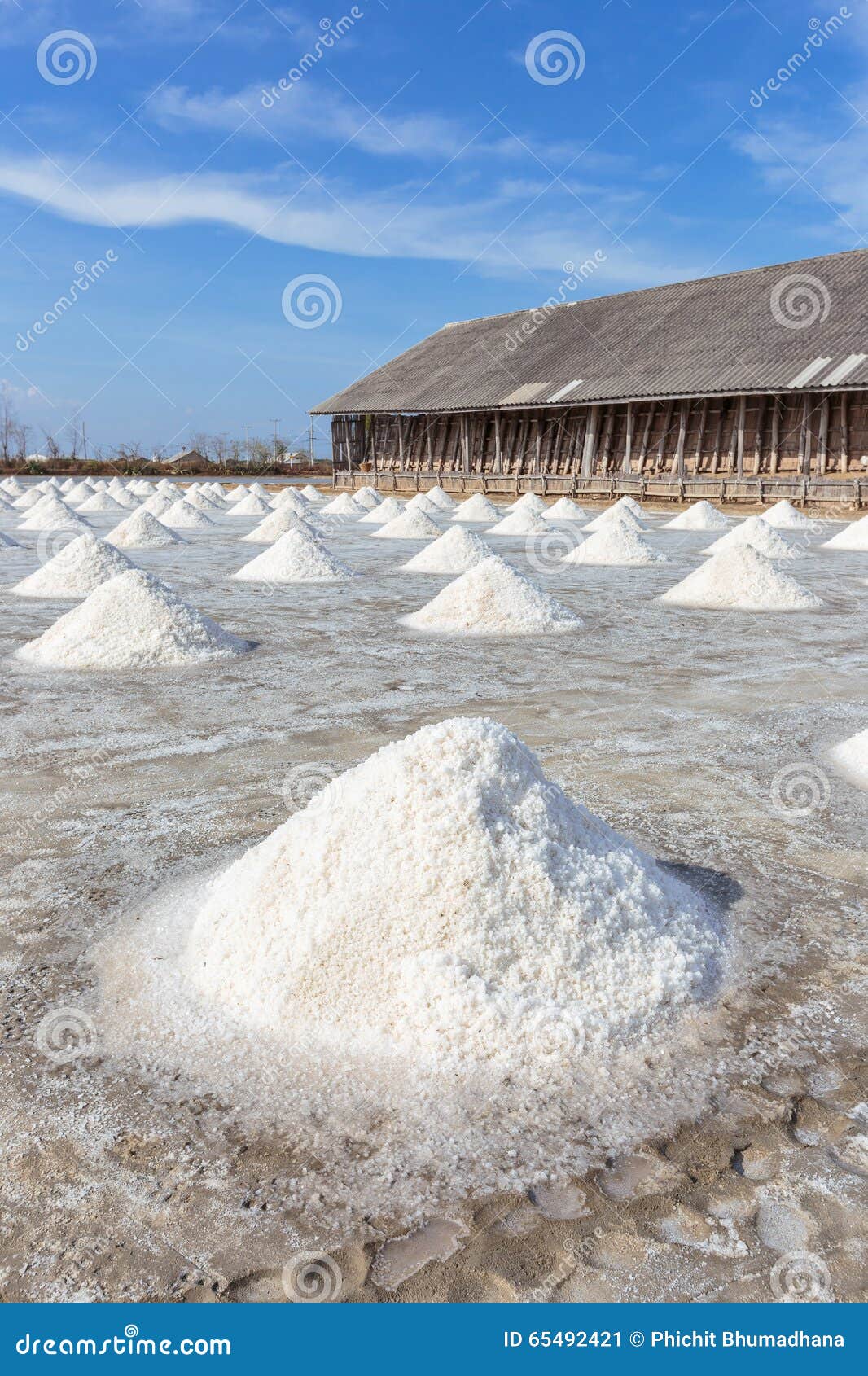Salt piles in stock image. Image of asia, manufacture - 65492421