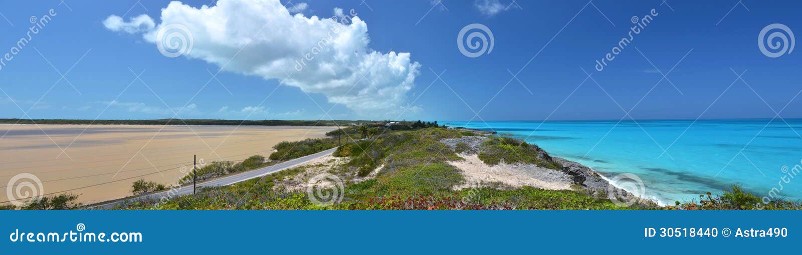 Salt pond. Exuma, Bahamas stock photo. Image of panoramic - 30518440