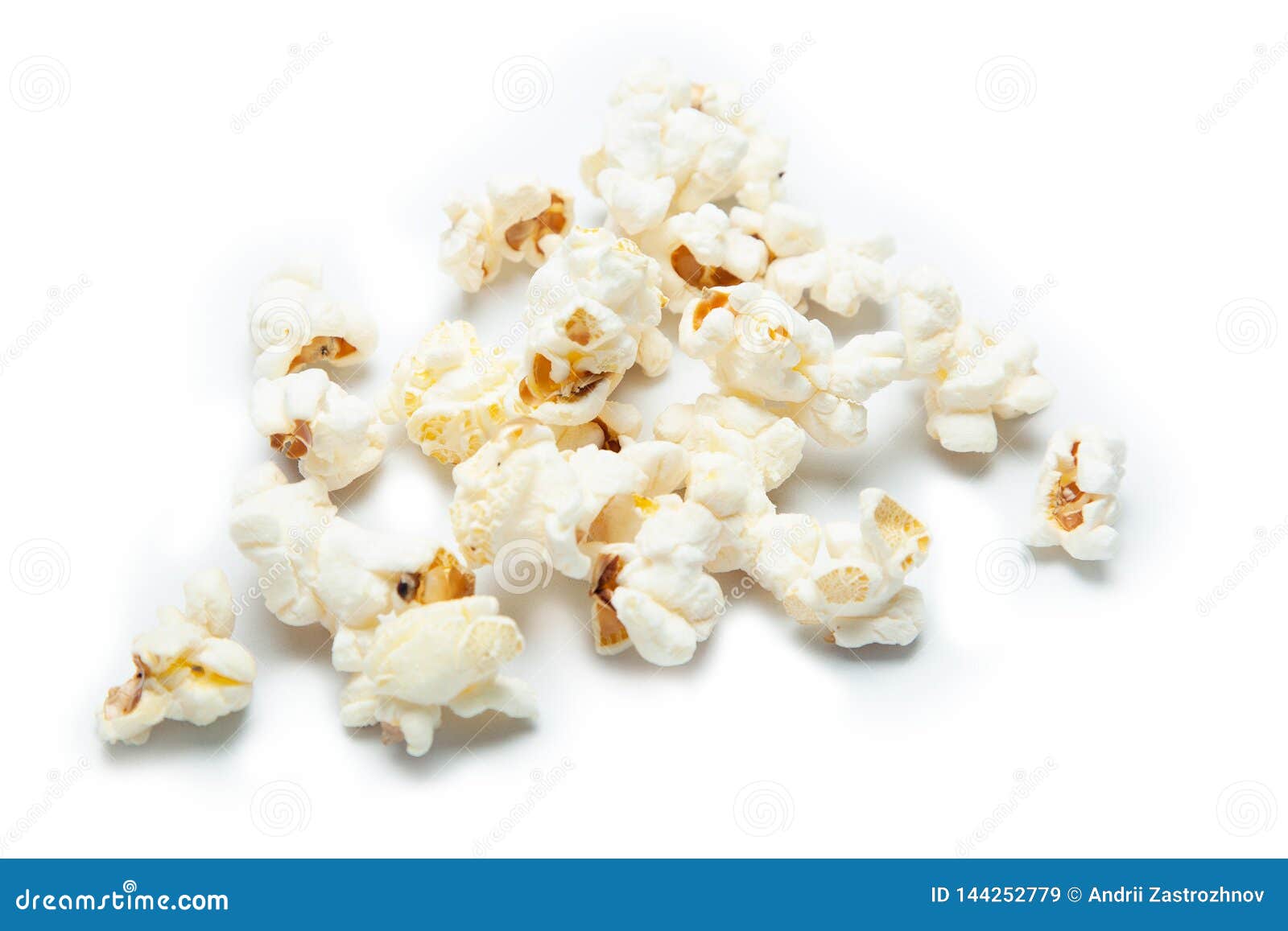 Salt Popcorn Isolated on White Background Stock Image - Image of stripe ...