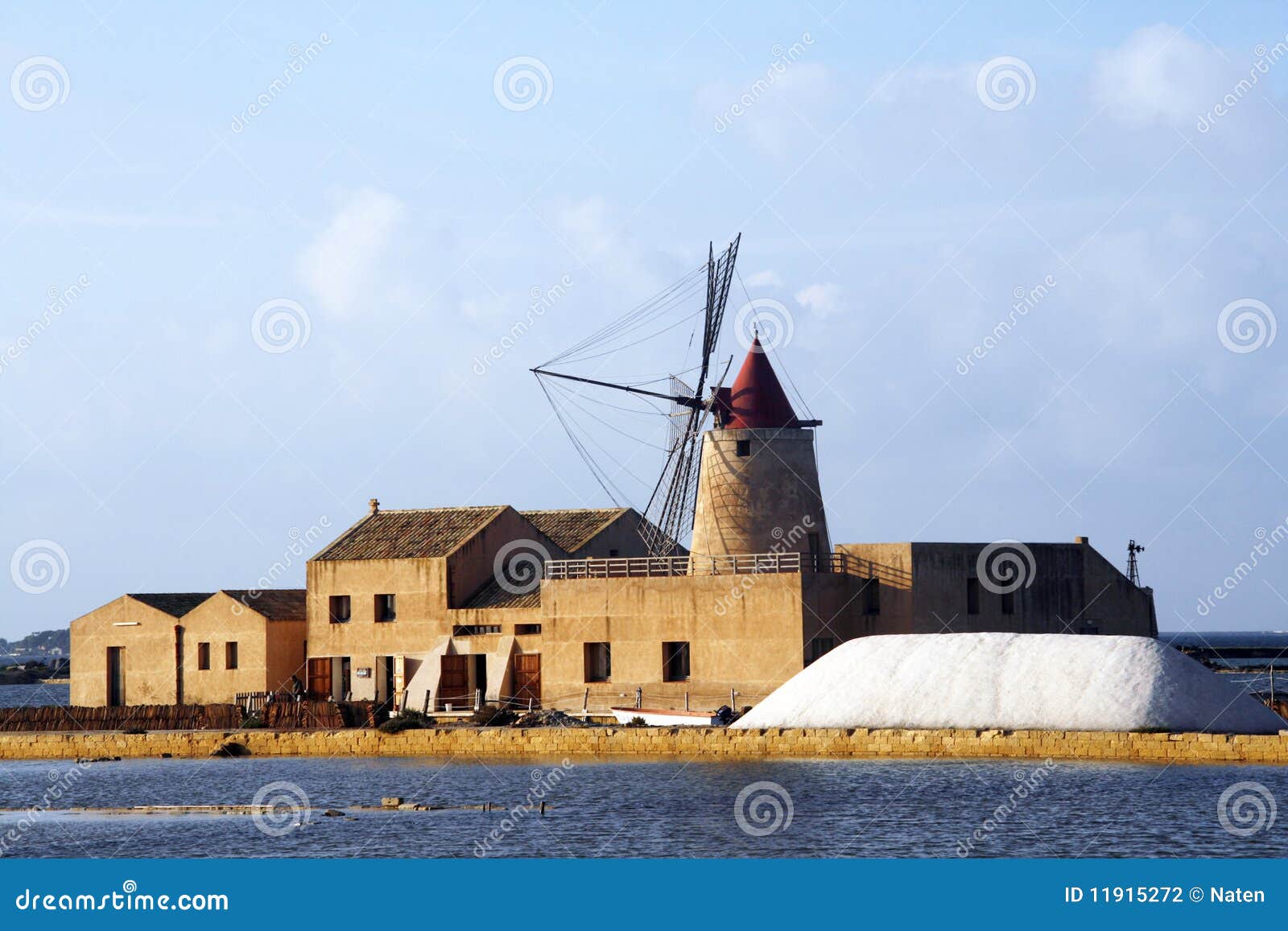 Salt Production. Excavator Working In A Huge Pile Salt At Saltworks ...