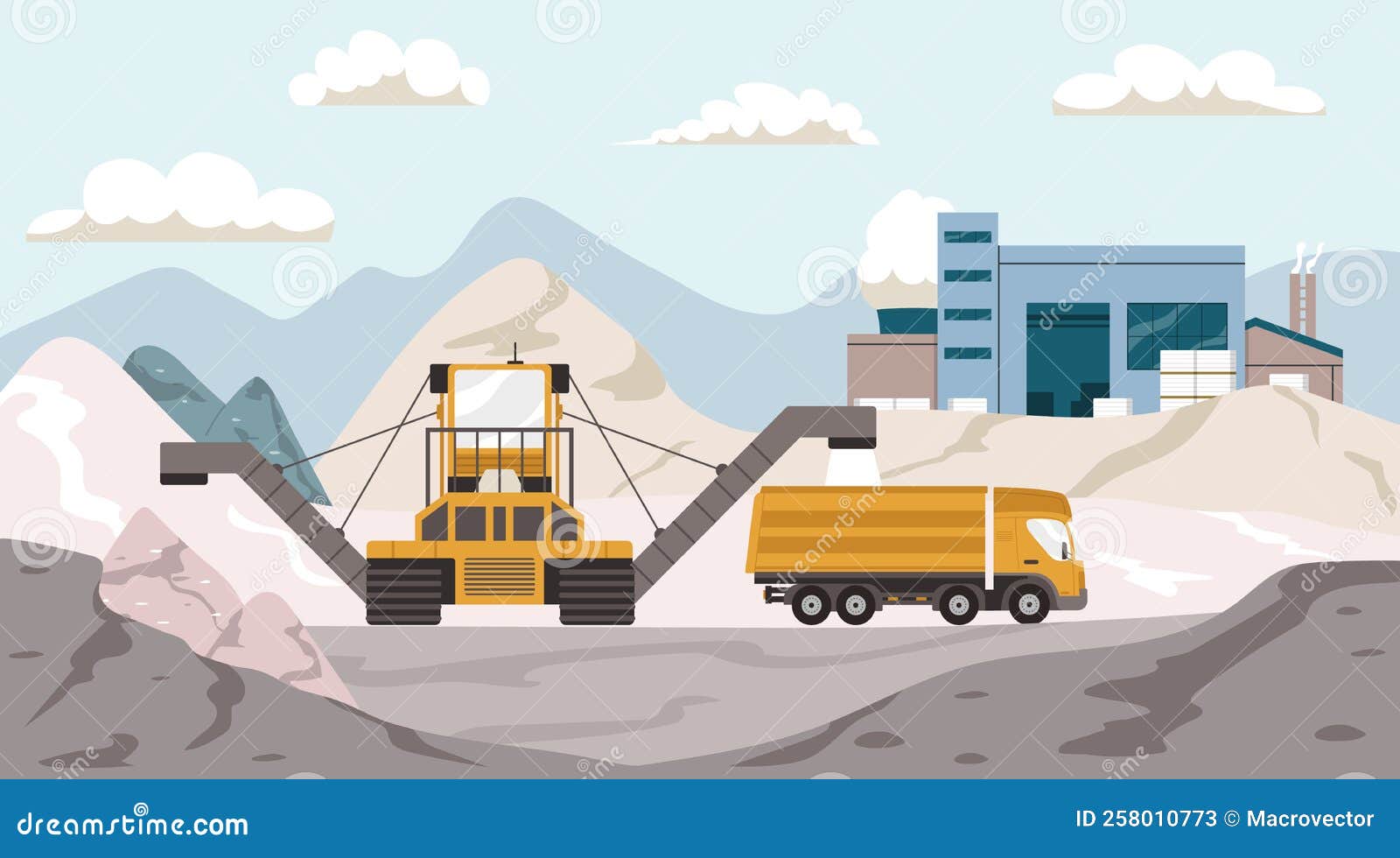 Salt Production Illustration Stock Vector - Illustration of industry ...