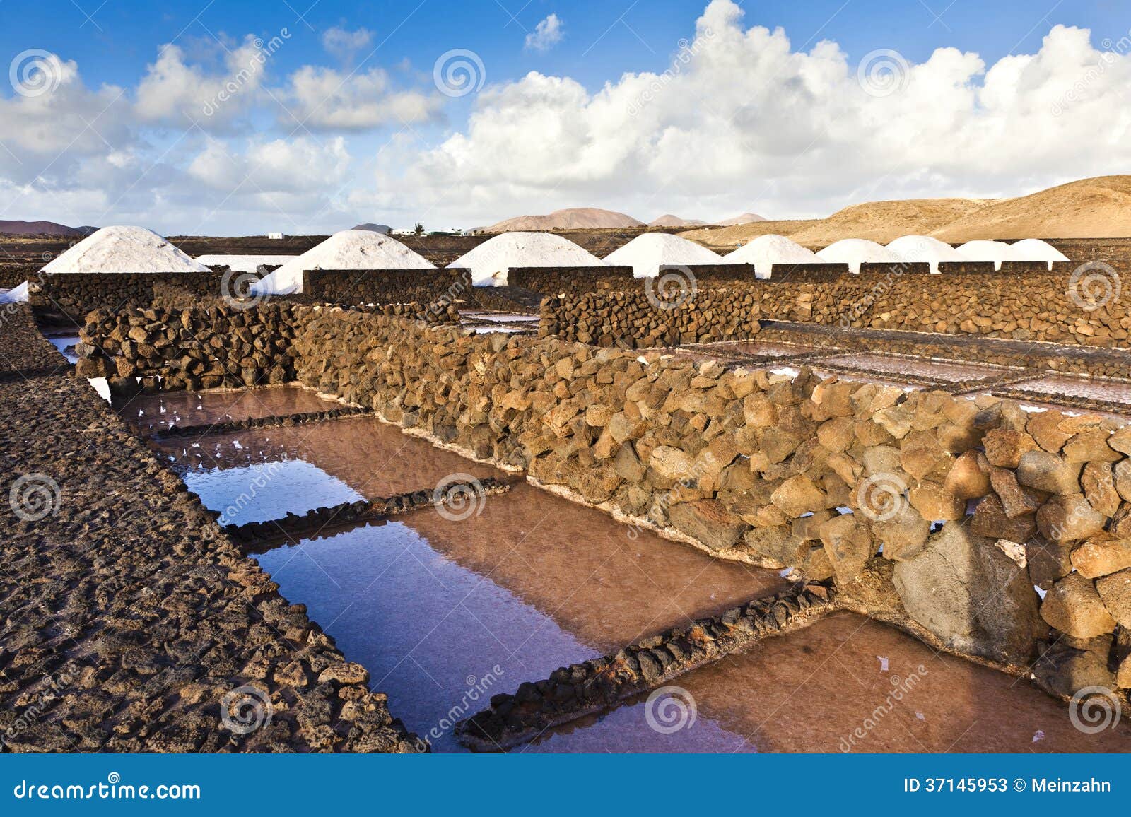 Salt Refinery, Saline from Janubio, Stock Image - Image of mineral ...
