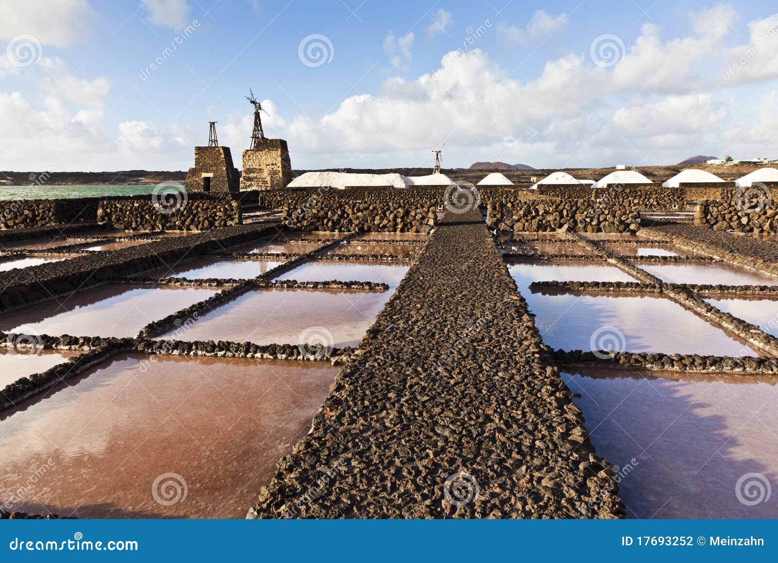 Salt Refinery, Saline from Janubio, Lanzarote Stock Photo - Image of ...