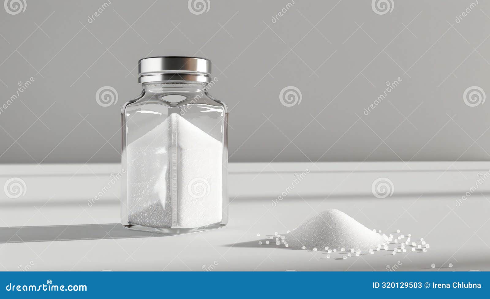 Salt Shaker with Coarse Grains a White Background Stock Illustration ...