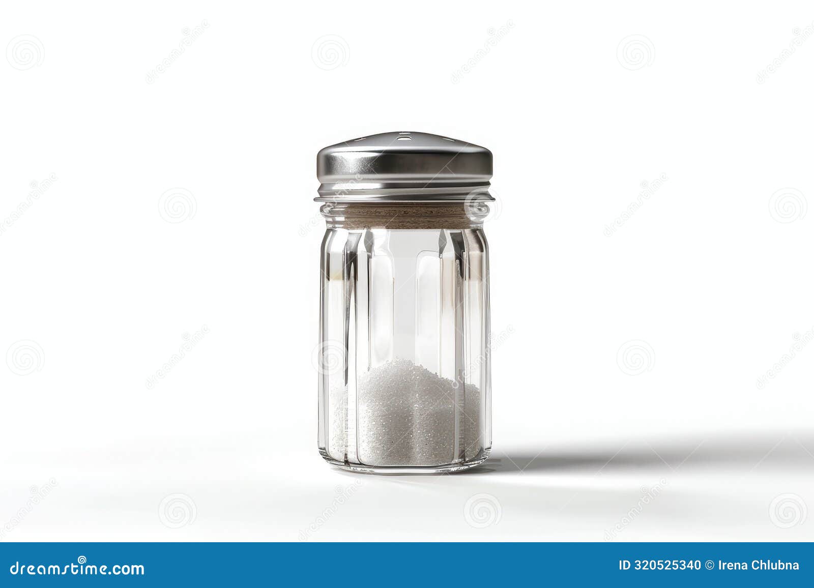 Salt Shaker with Coarse Grains a White Background Stock Illustration ...