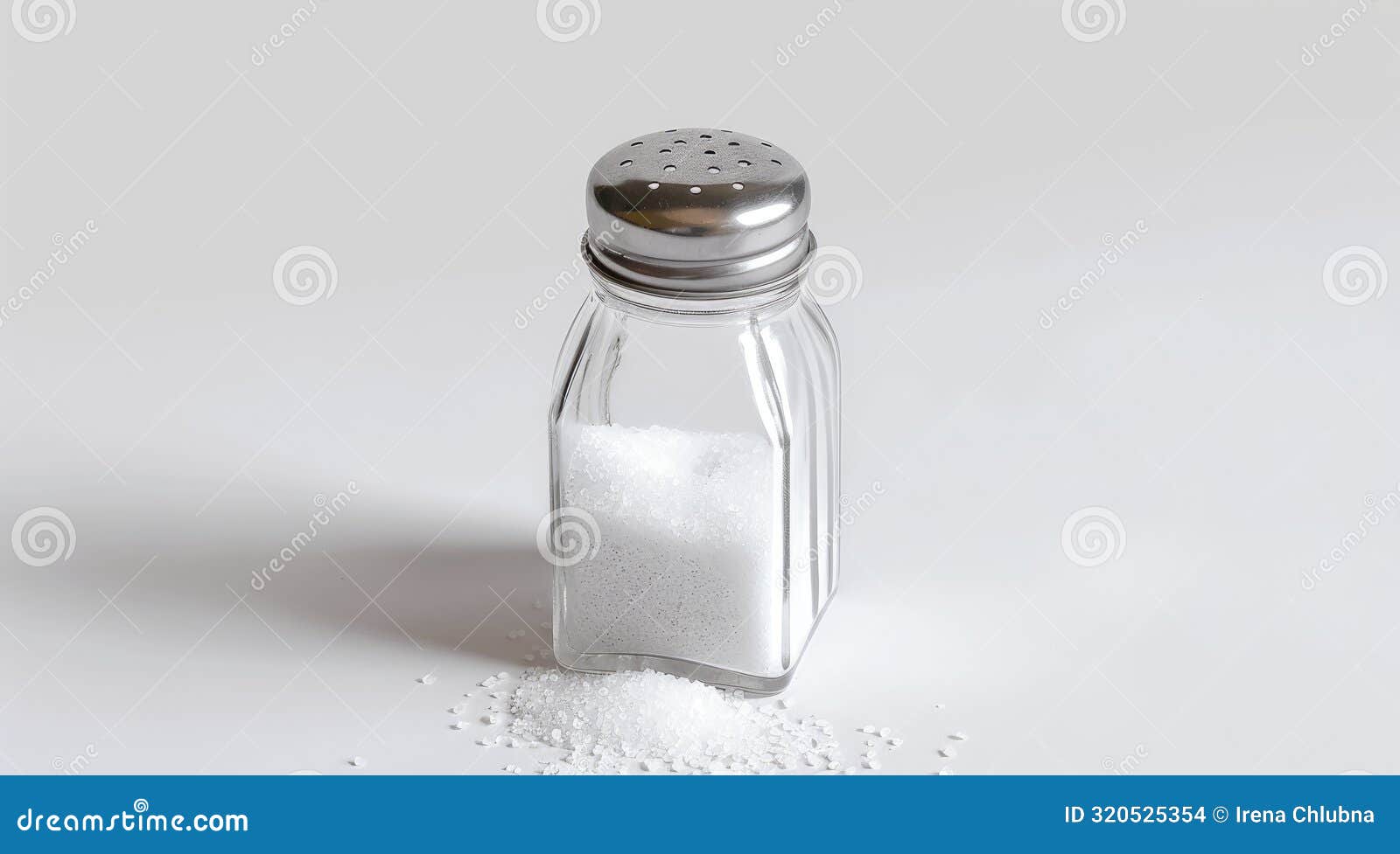 Salt Shaker with Coarse Grains a White Background Stock Illustration ...