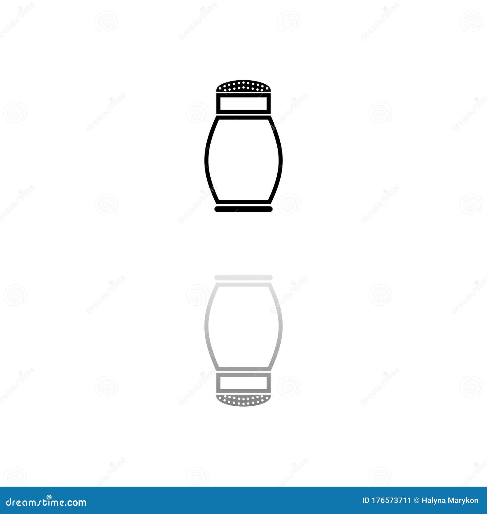 Salt Shaker icon flat stock illustration. Illustration of logo - 176573711