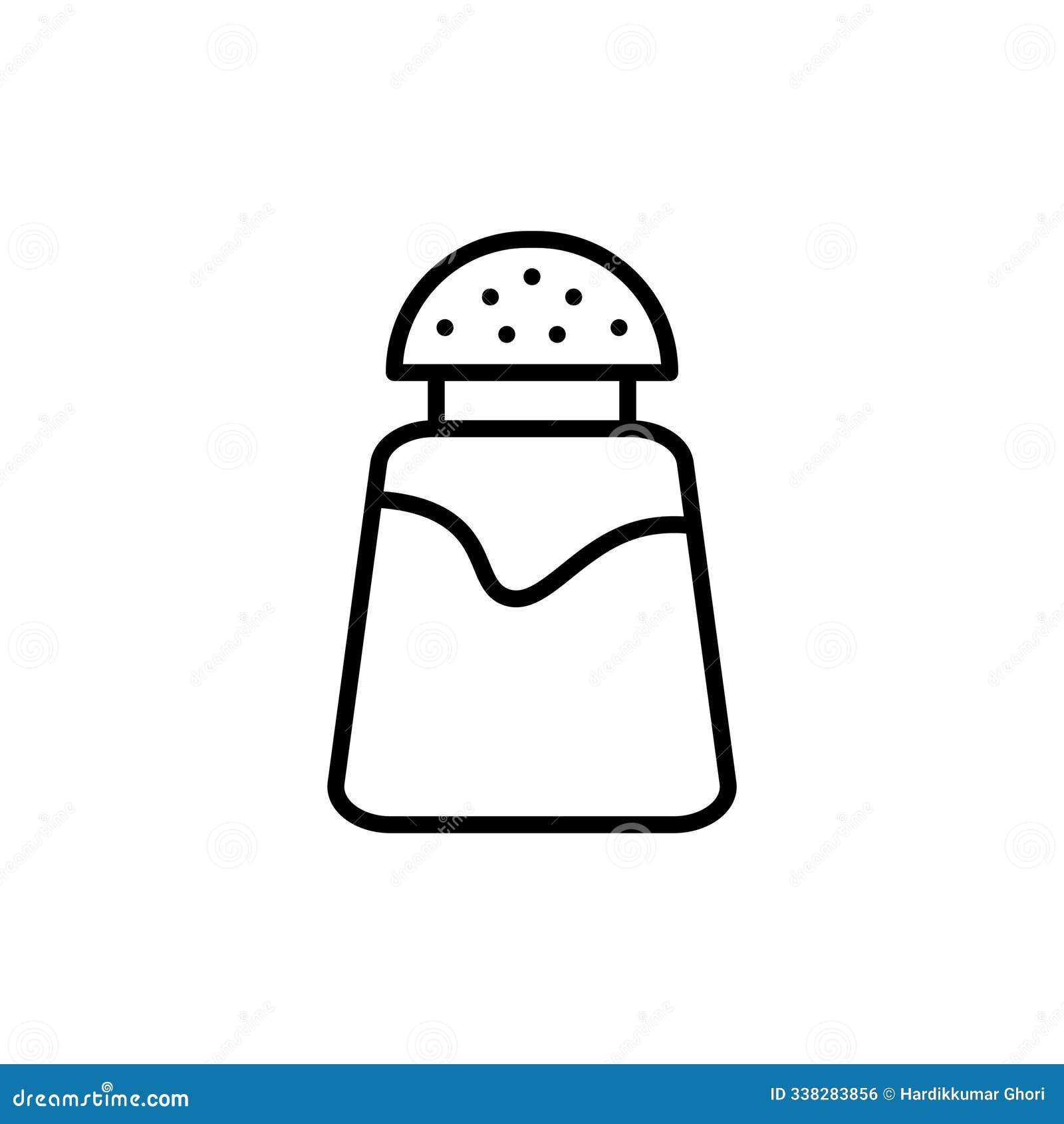 Salt Shaker Icon Isolated on White Background Stock Vector ...