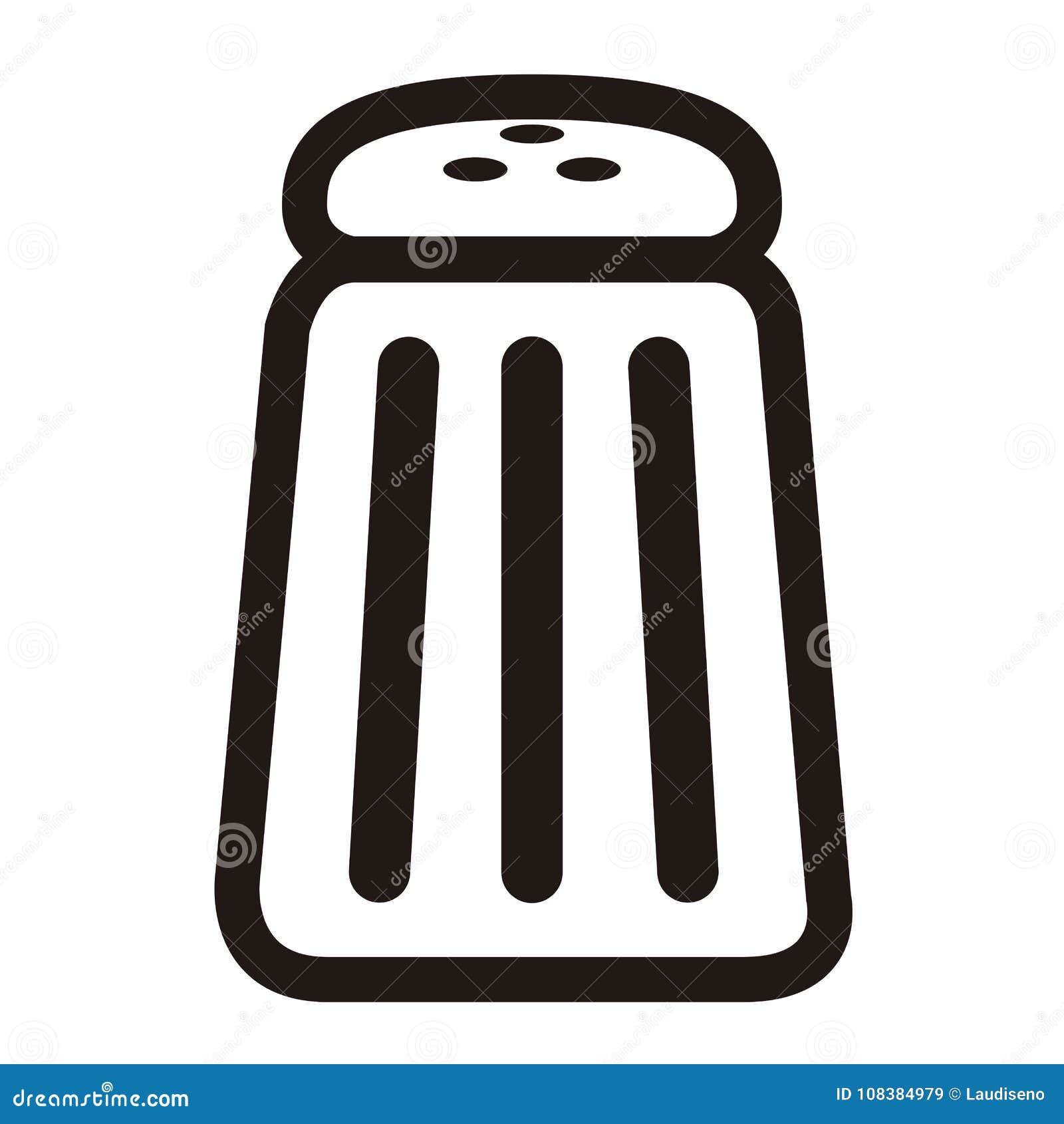 Salt shaker icon stock vector. Illustration of container - 108384979