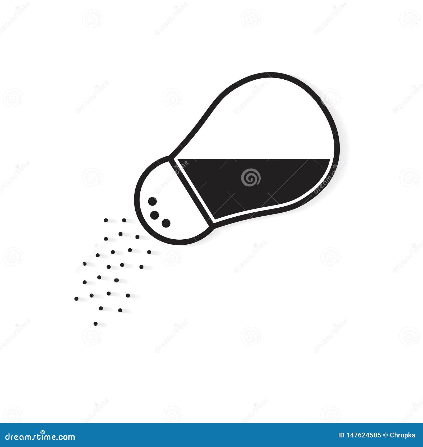 Salt shaker icon stock vector. Illustration of dinner - 147624505