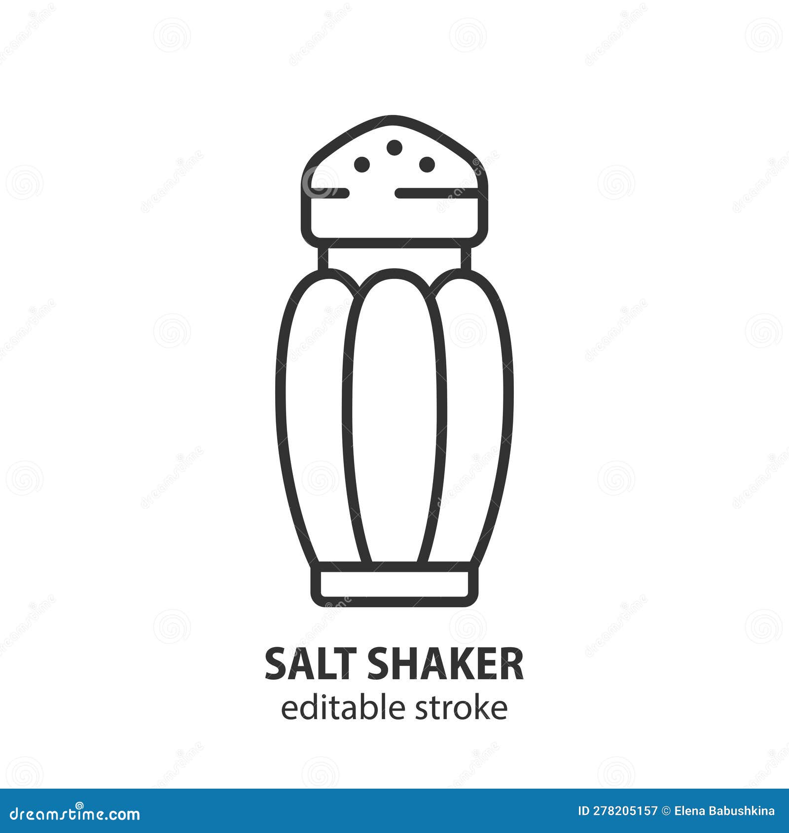 Salt Shaker Line Icon. Salt Cellar Vector Symbol Stock Vector ...