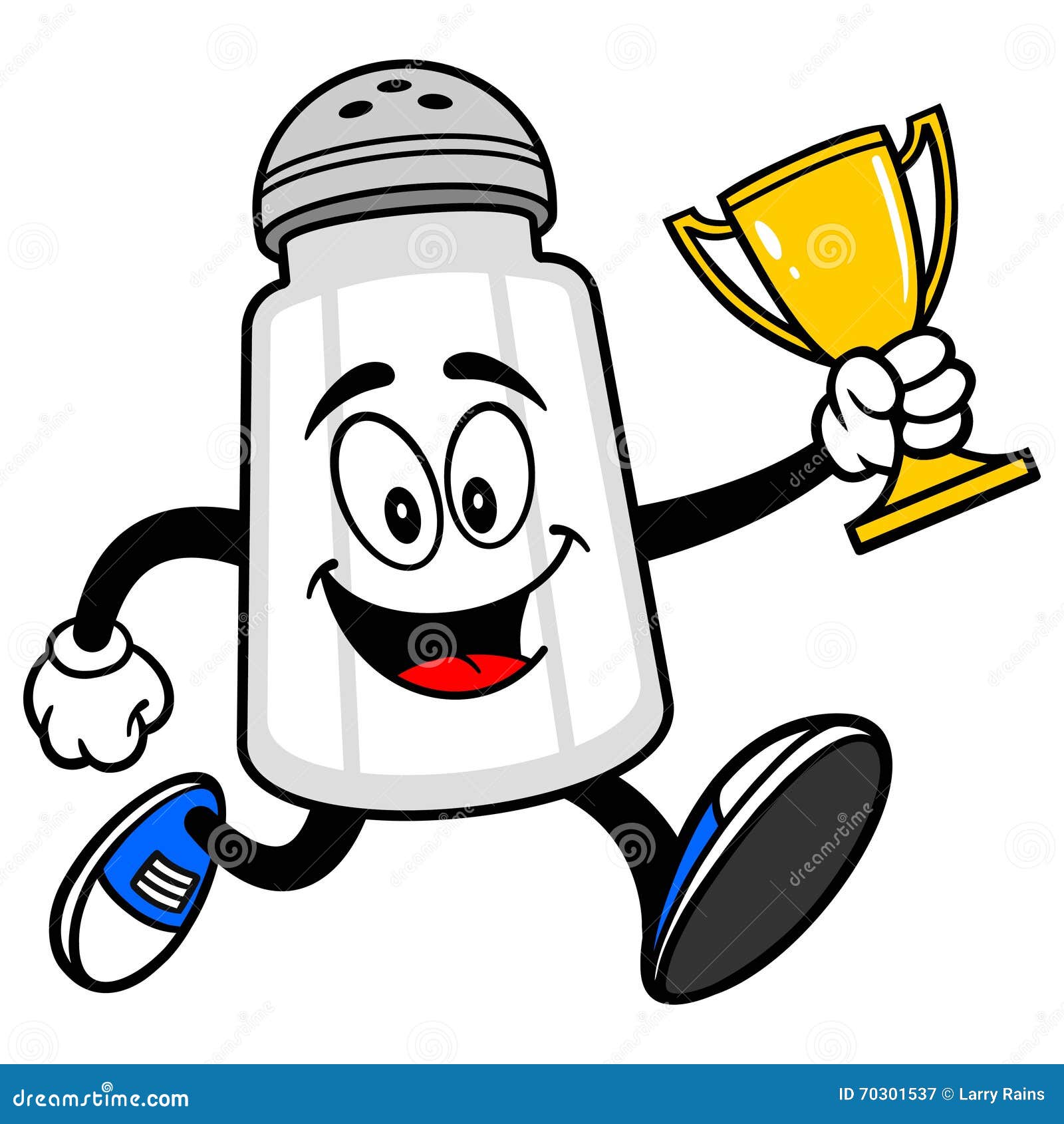Salt Shaker Running with a Trophy Stock Vector - Illustration of ...