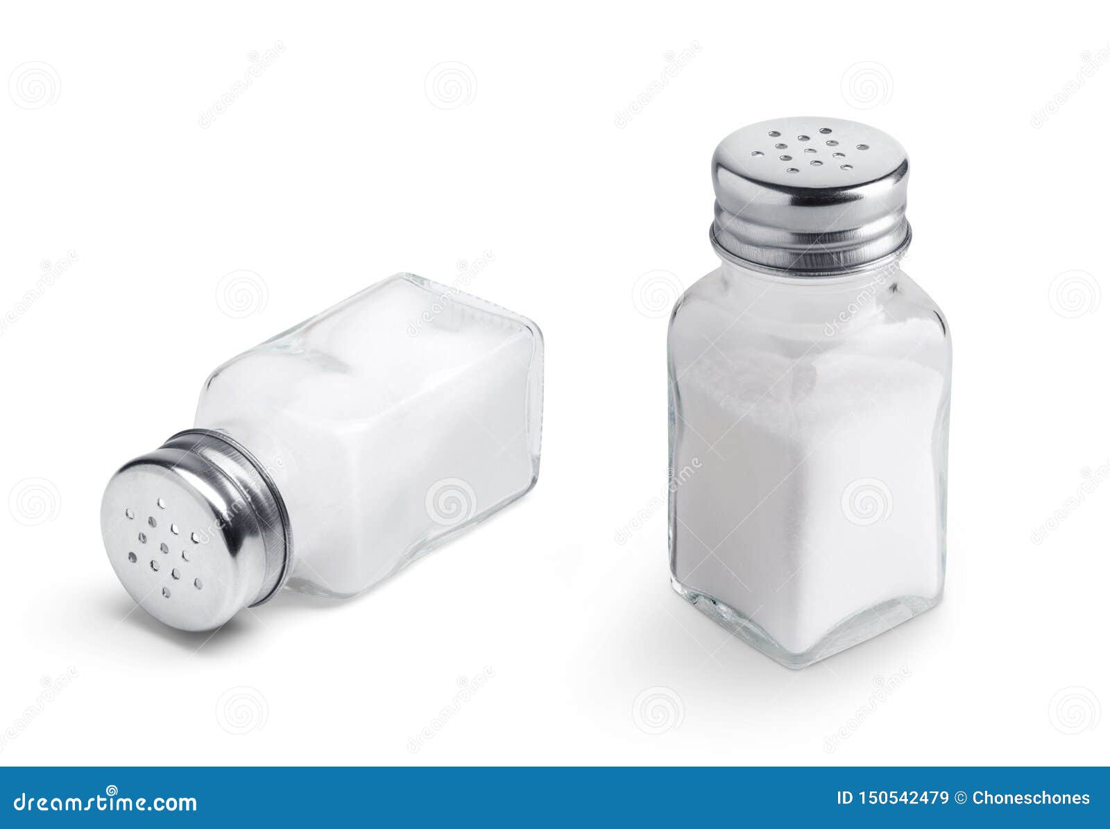 Salt Shaker Set Isolated on White Background Stock Image - Image of ...