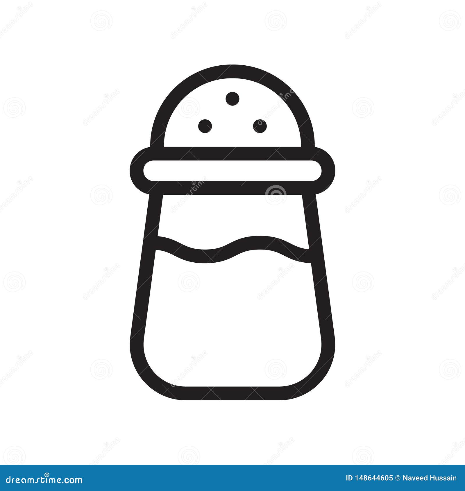 Salt Shaker Thin Line Vector Icon Stock Vector - Illustration of ...