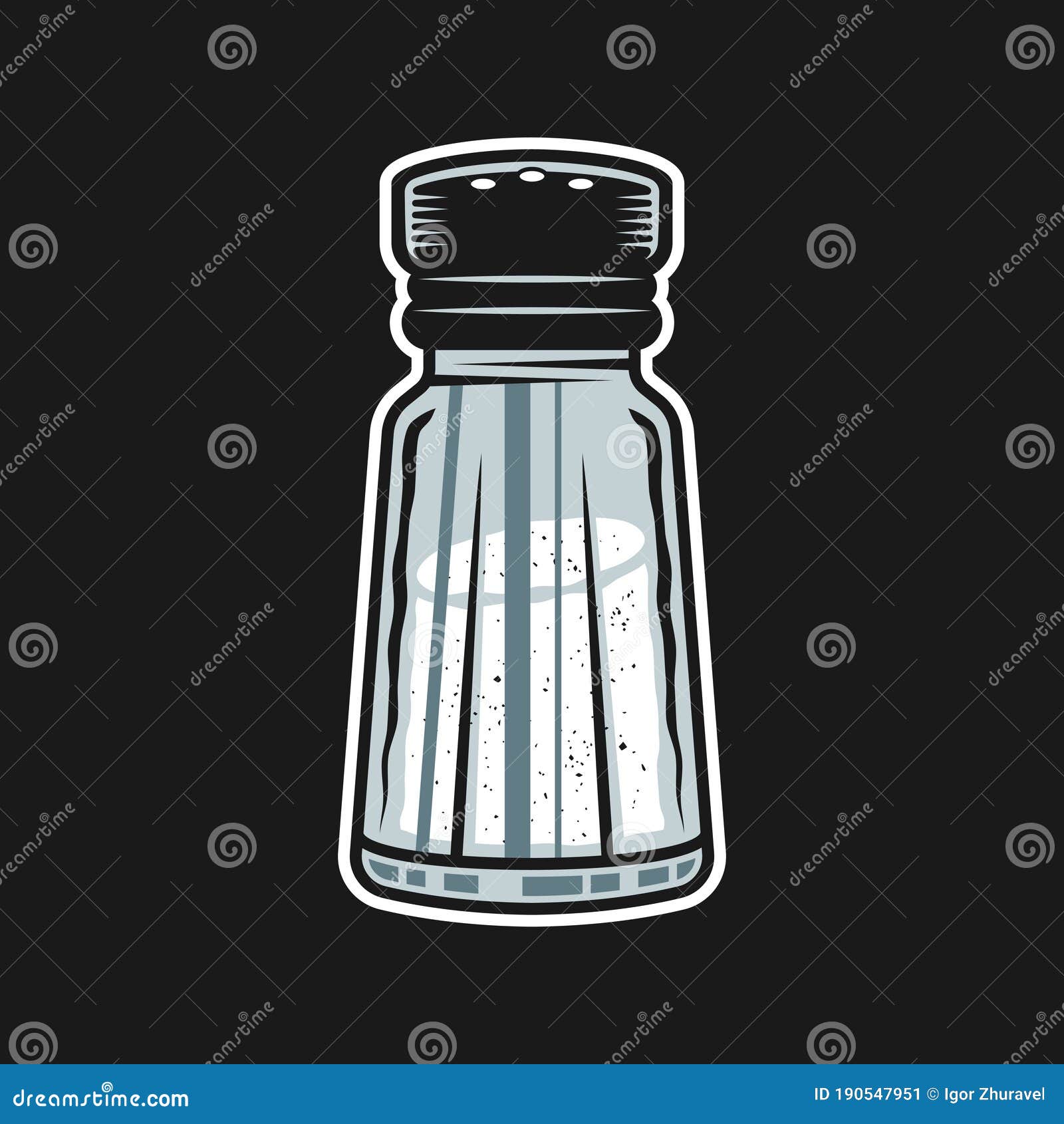 Salt Shaker Vector Colored Object or Element Stock Vector ...