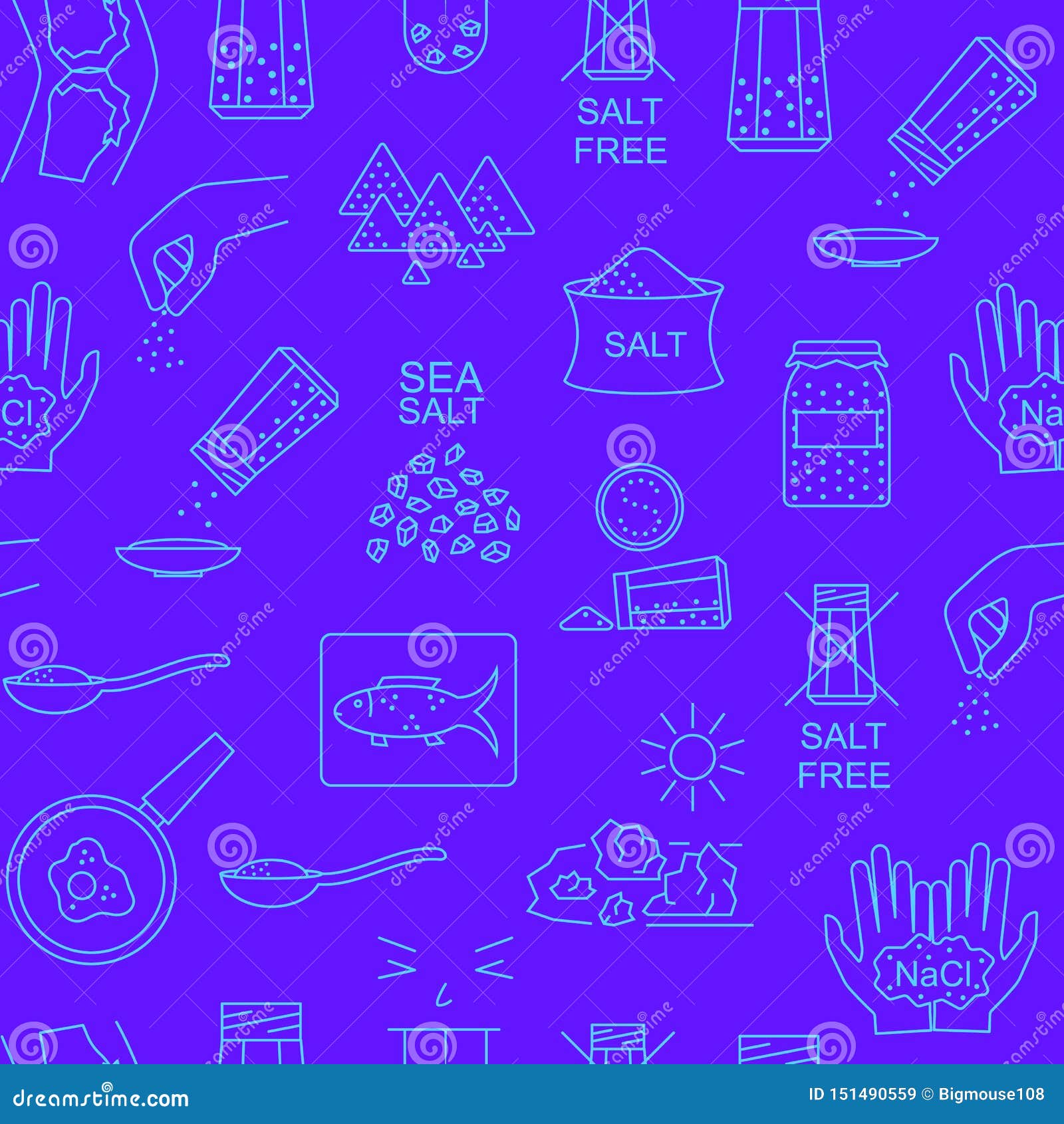 Salt Signs Thin Line Round Design Template. Vector | CartoonDealer.com ...