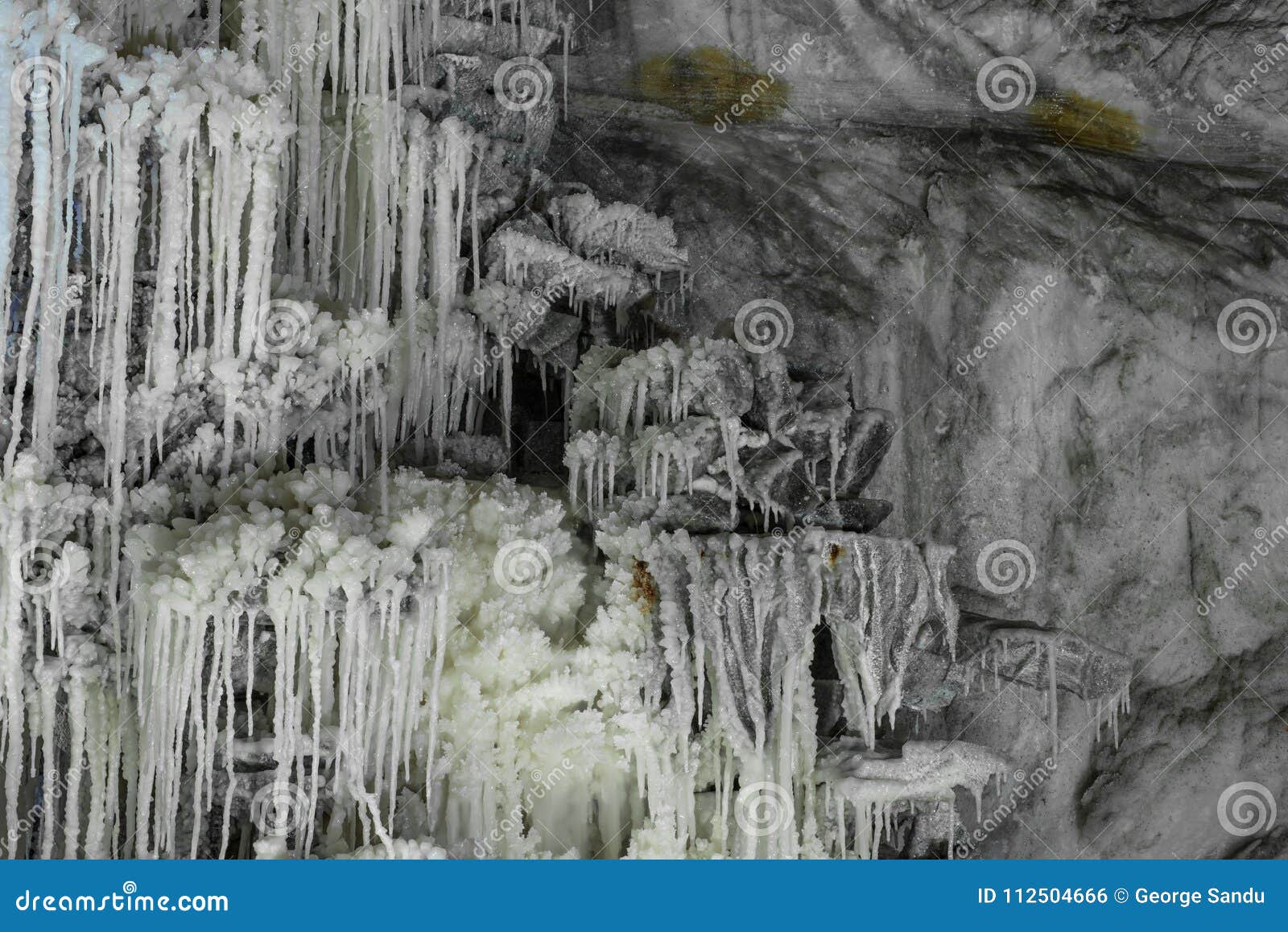 Salt Stalactite in Salt Mine Stock Photo - Image of underground ...