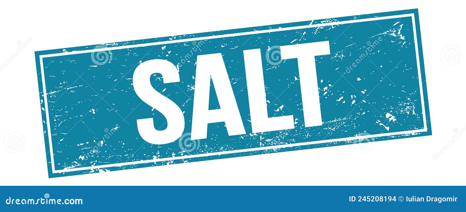 SALT Text on Blue Grungy Rectangle Stamp Stock Illustration ...