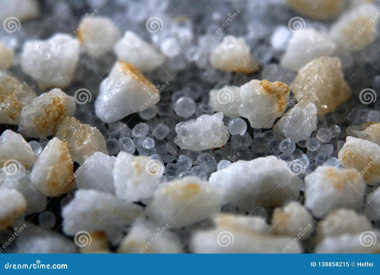 Salt in Various Forms with the Macro Lens Extremely Enlarged, it almost ...