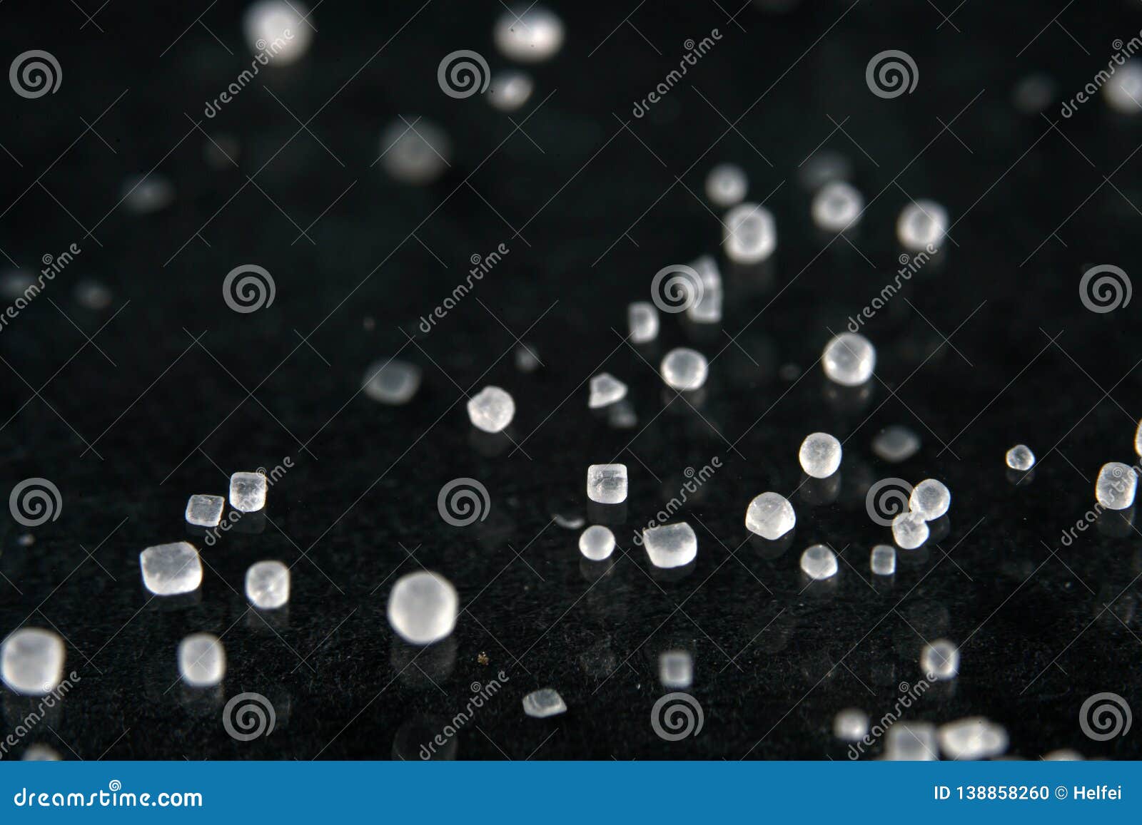 Salt in Various Forms with the Macro Lens Extremely Enlarged, it almost ...