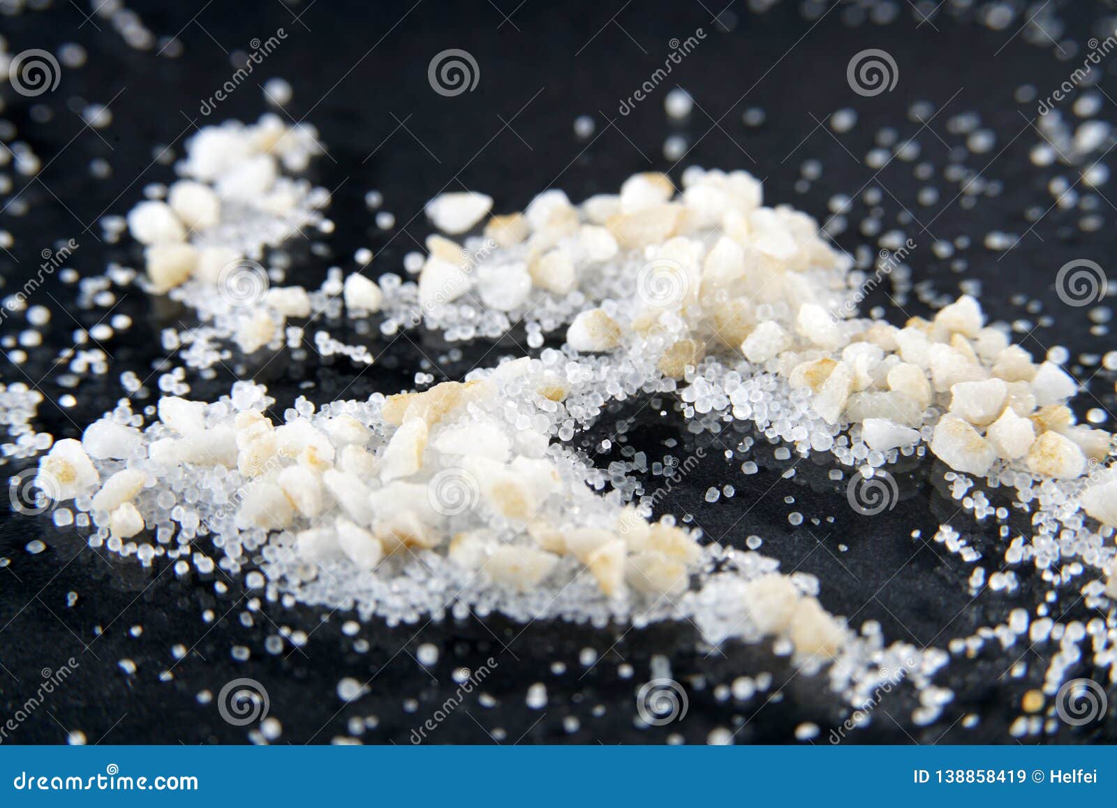 Salt in Various Forms with the Macro Lens Extremely Enlarged, it almost ...